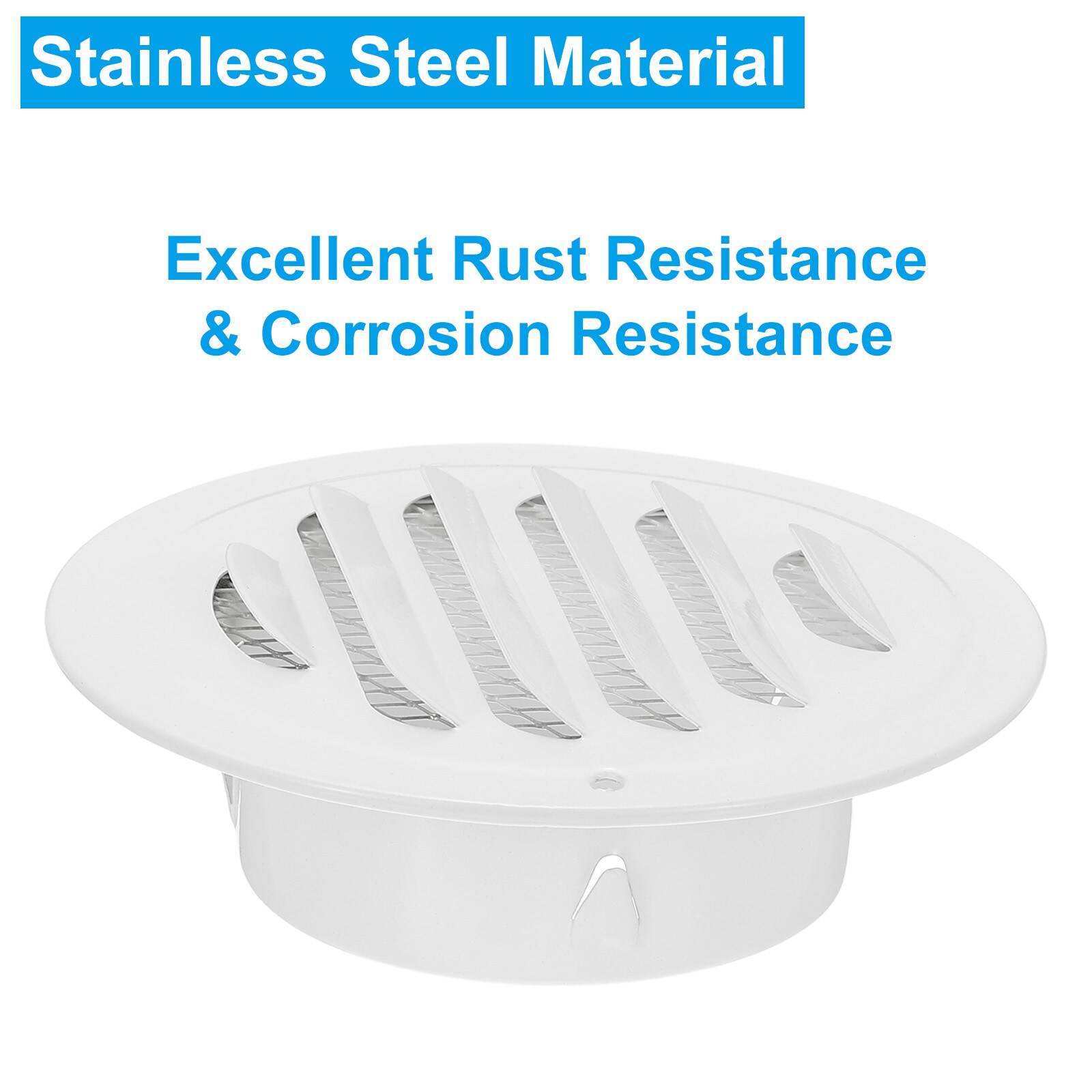 PATIKIL 3inch Round Air Vent Cover Stainless Steel Louvered Wall Inlet ...