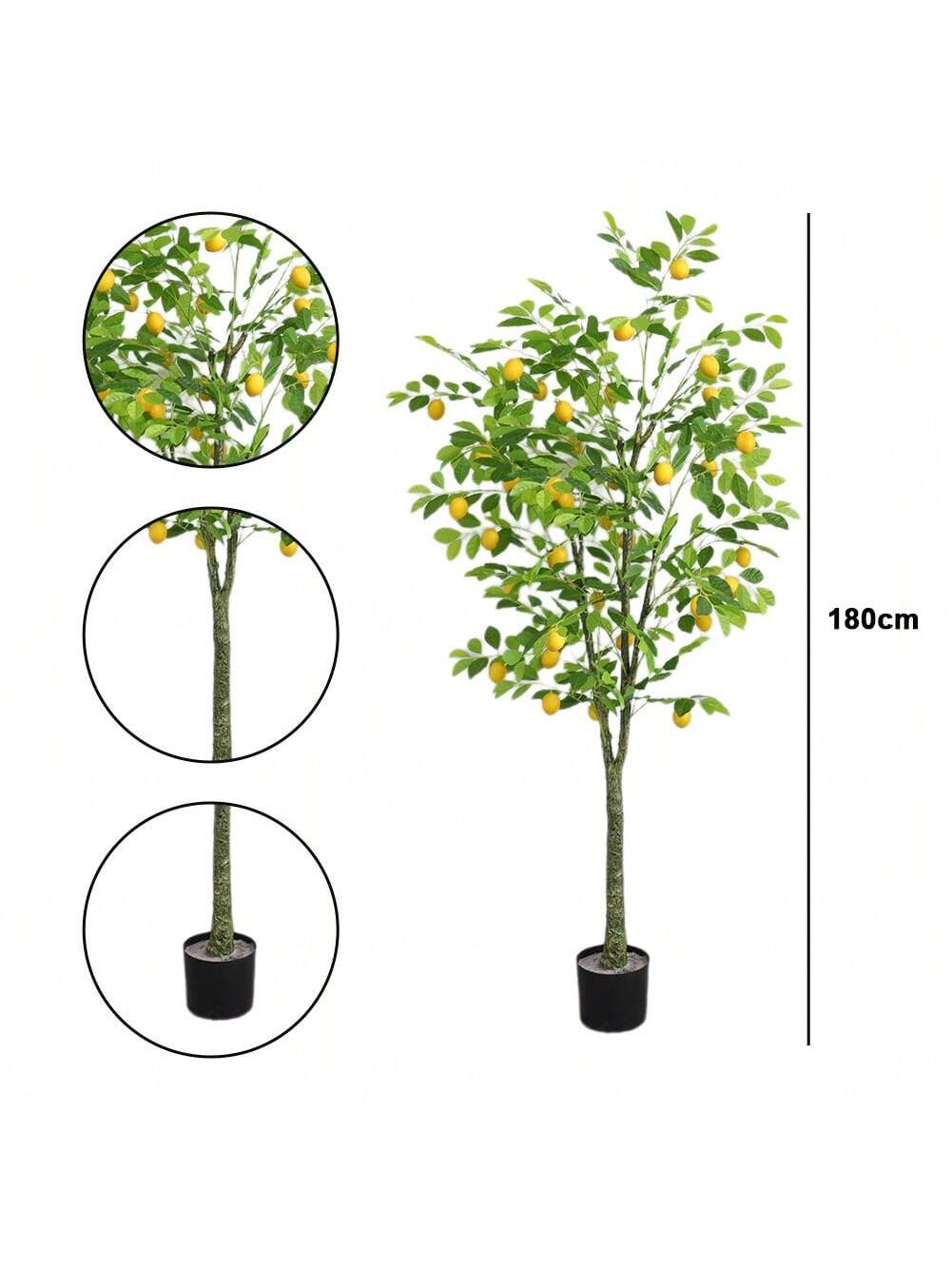 Der Rose 5.9FT Home Artificial Lemon Tree With Realistic Trunks And ...