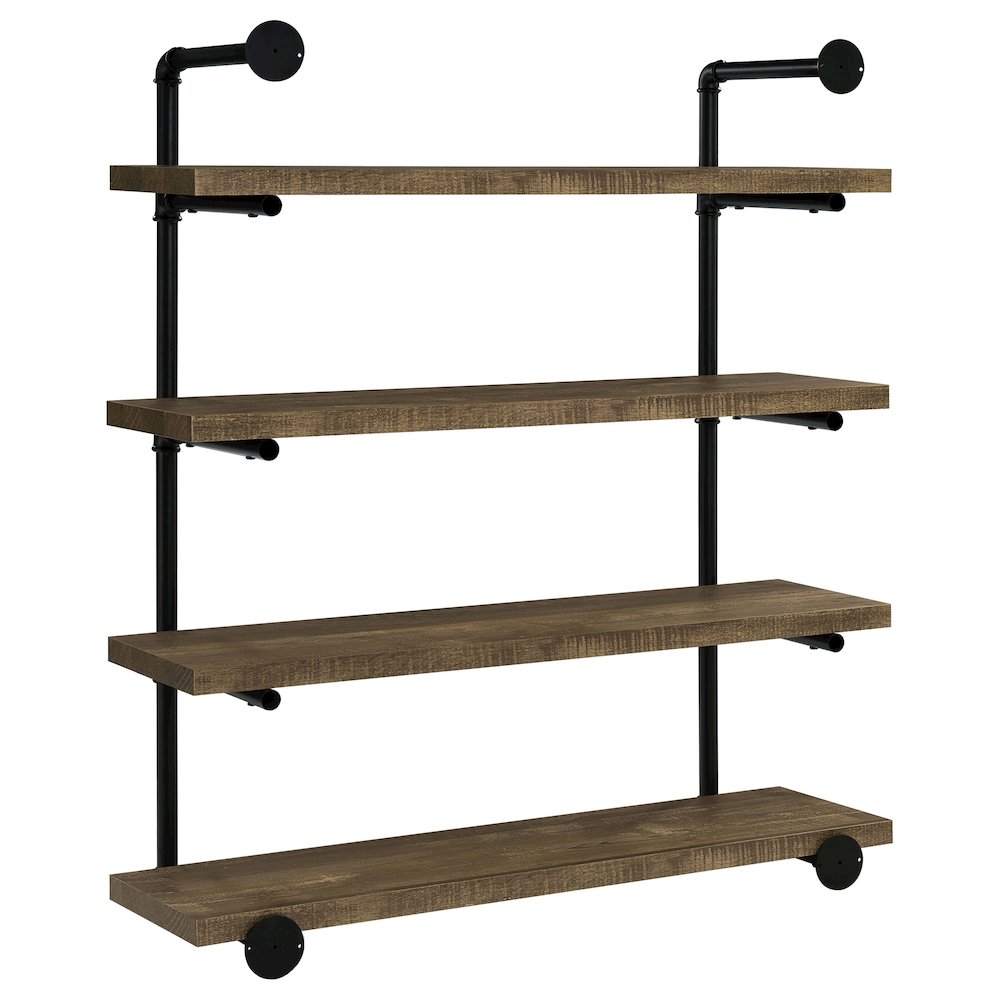 FurniFact Rustic Wall Shelf - Stylish Shelves for Room Wall with Four ...