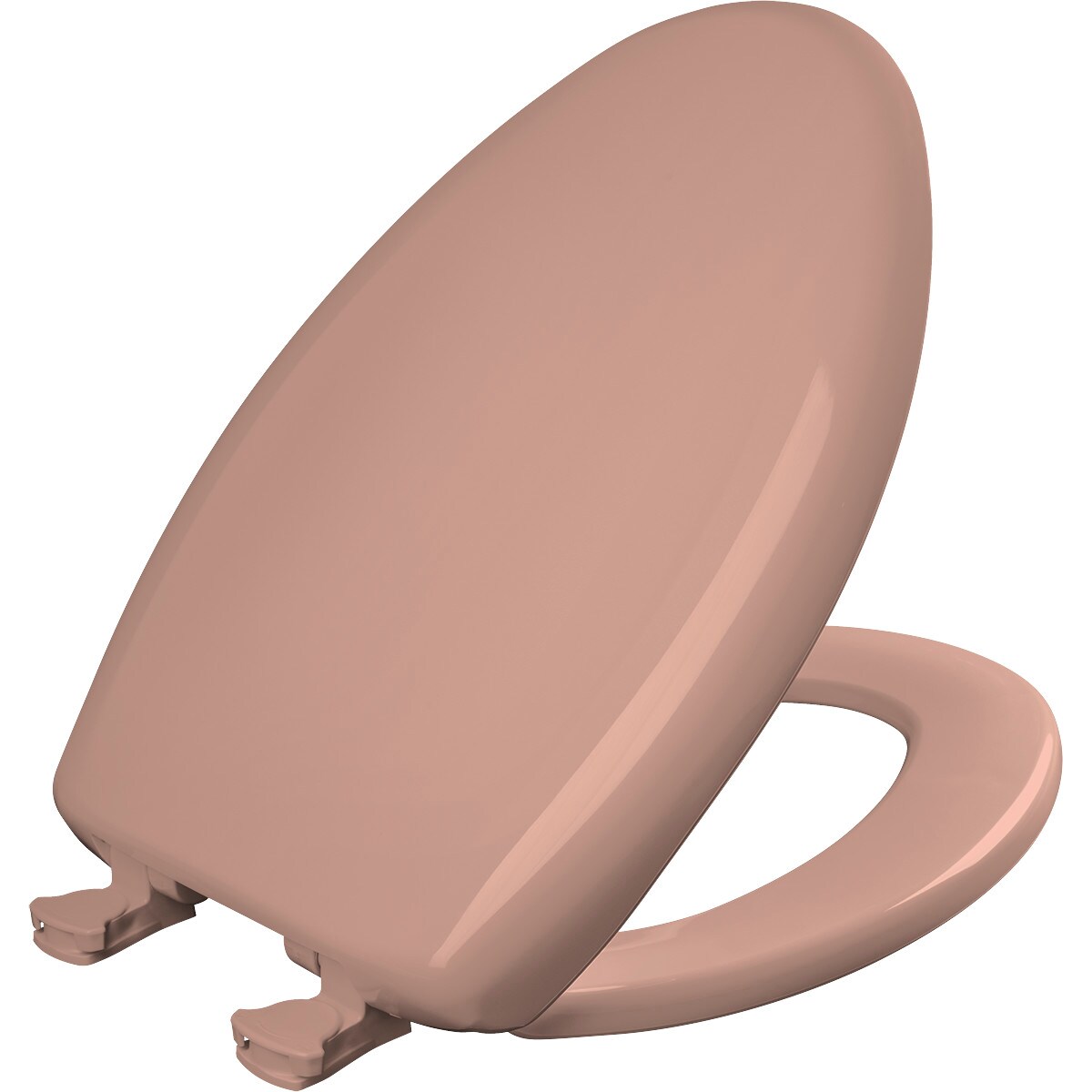 Bemis Elongated Plastic Toilet Seat in Wild Rose with STA-TITE Seat ...