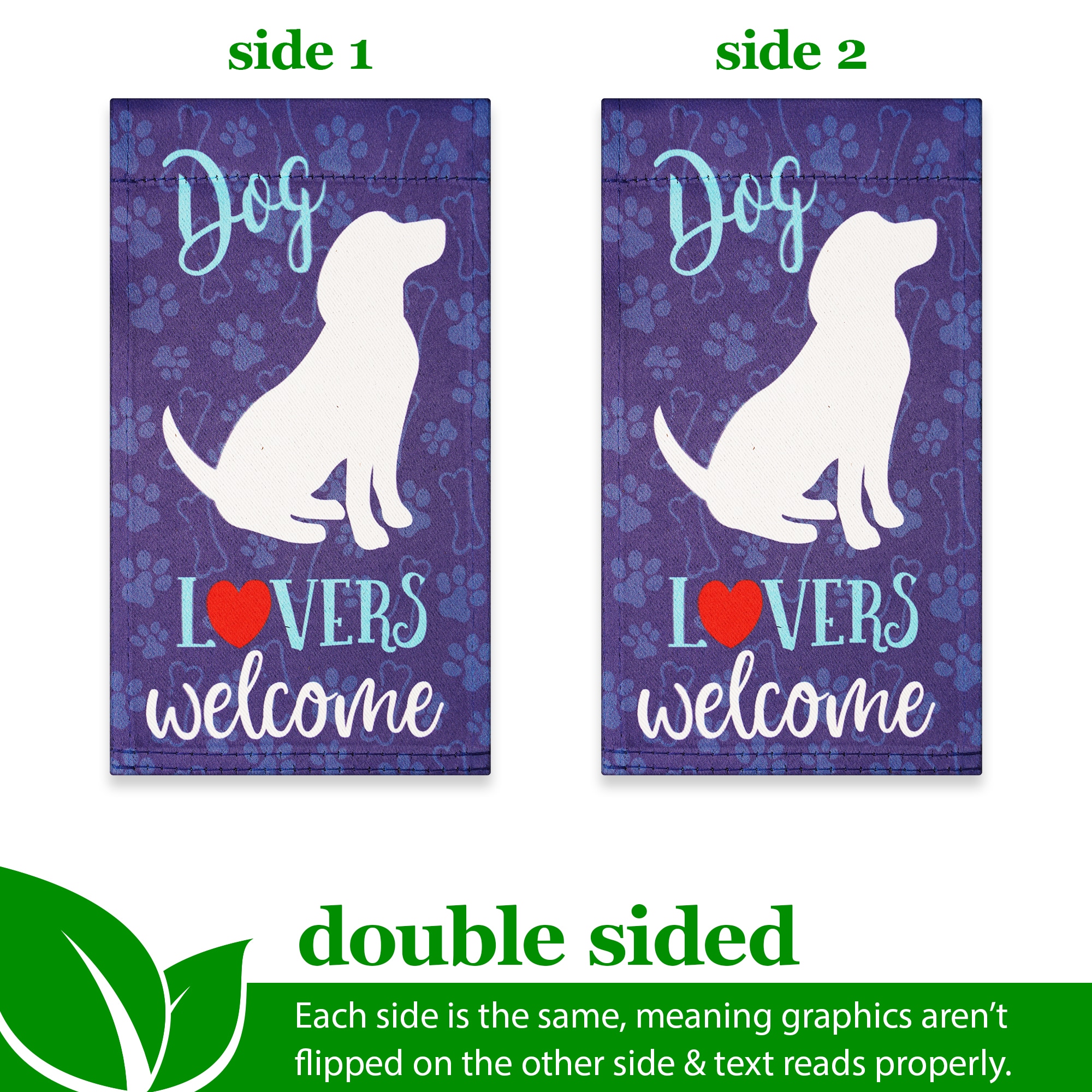 G128 4-in W x 8-in H Dog Lovers Welcome Garden Flag Kit in the ...