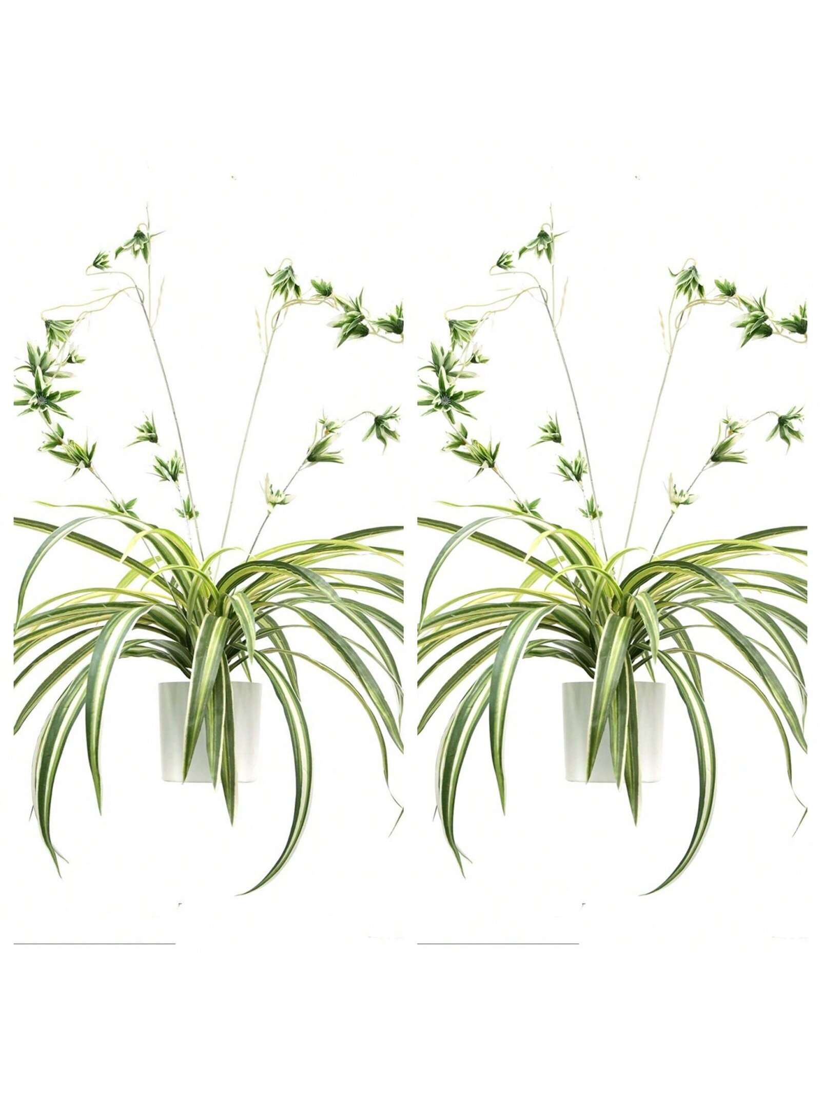 WhizMax 2pcs Artificial Hanging Plants with Pot PE Plastic Faux ...
