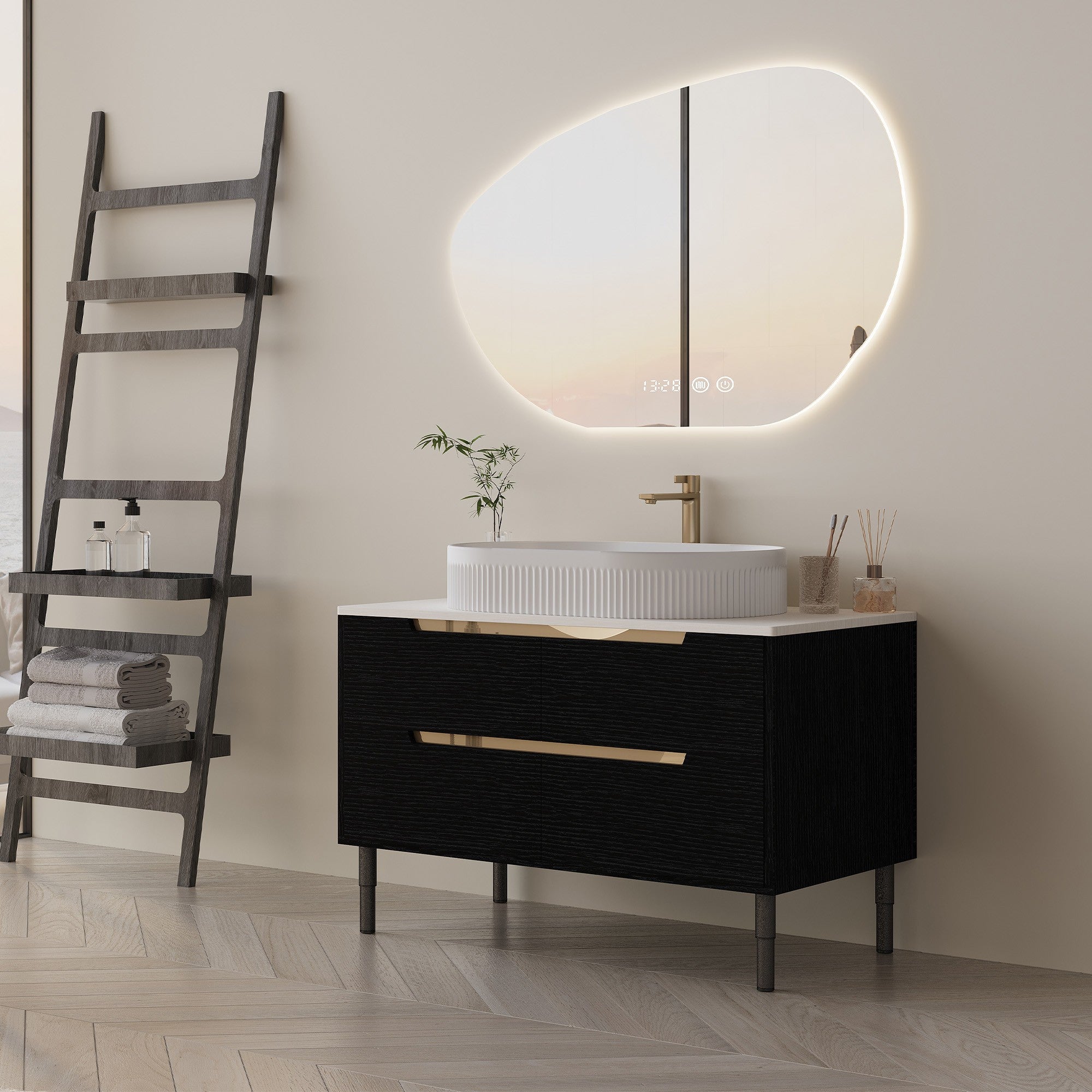 Boyel Living 36 In Modern Bathroom Vanity Undermount Sink Sintered ...