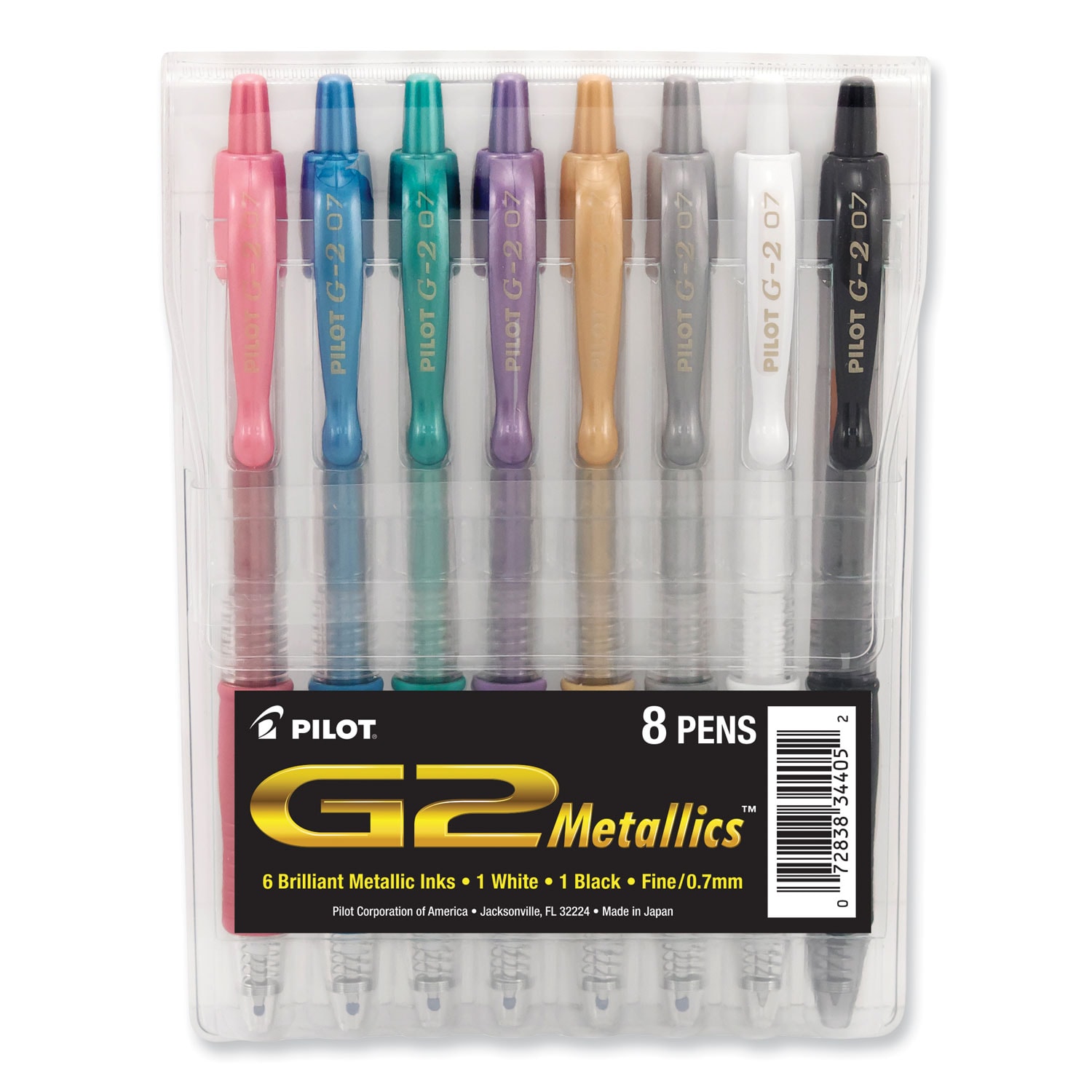Pilot G2 Metallics Gel Pen Retractable Fine 0.7 Mm Assorted Ink And ...