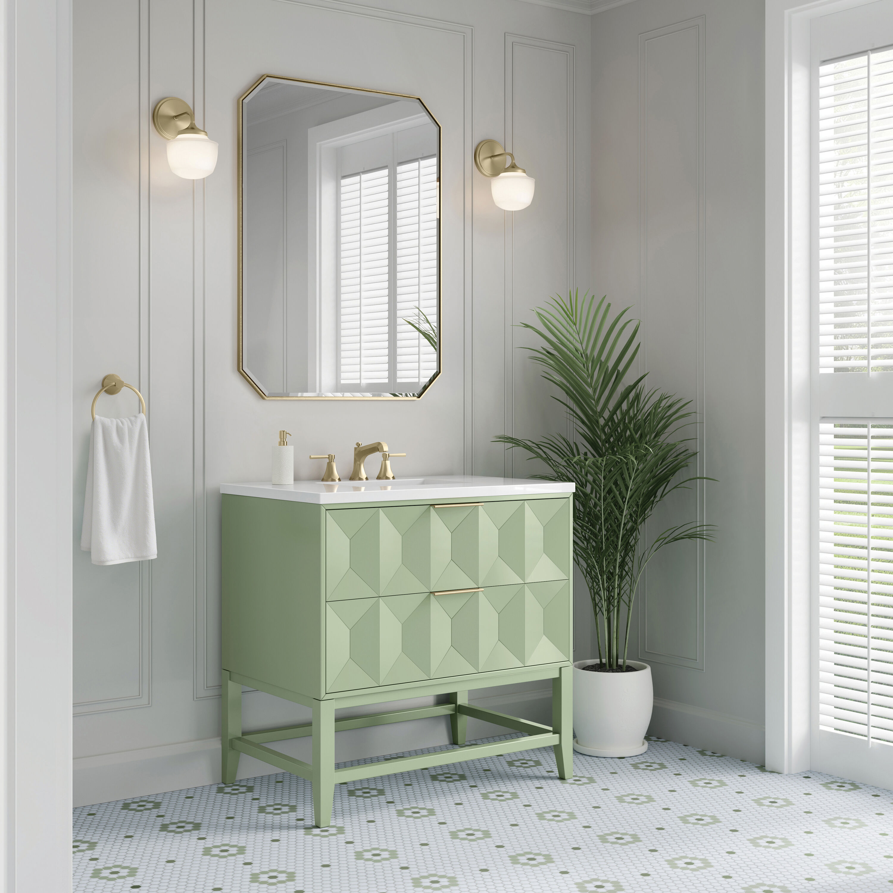 James Martin Vanities Emmeline 36-in Pistachio Undermount Single Sink ...