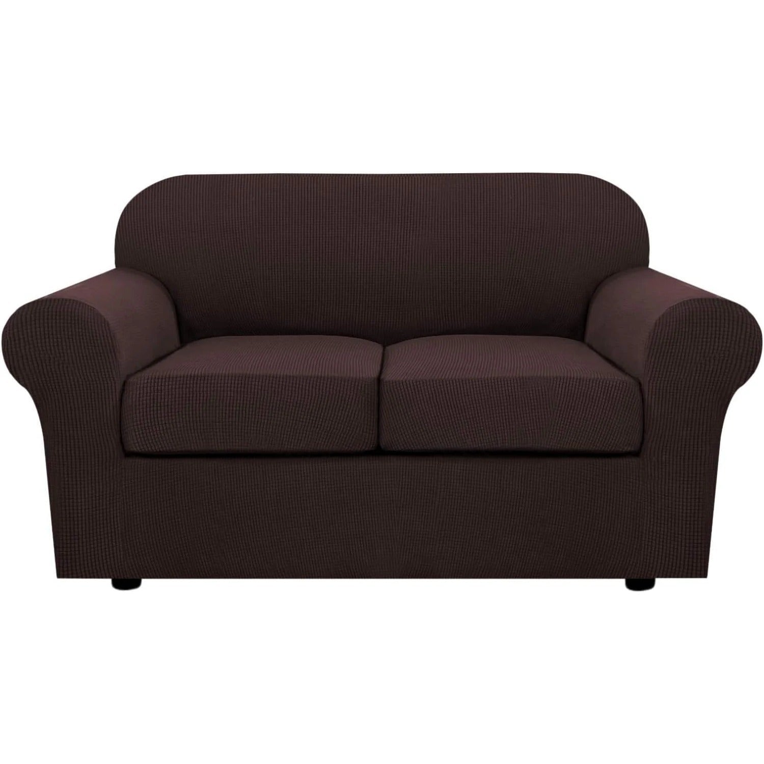 H.Versailtex Multi Piece Stretch Sofa Slipcover Chocolate (Separate ...