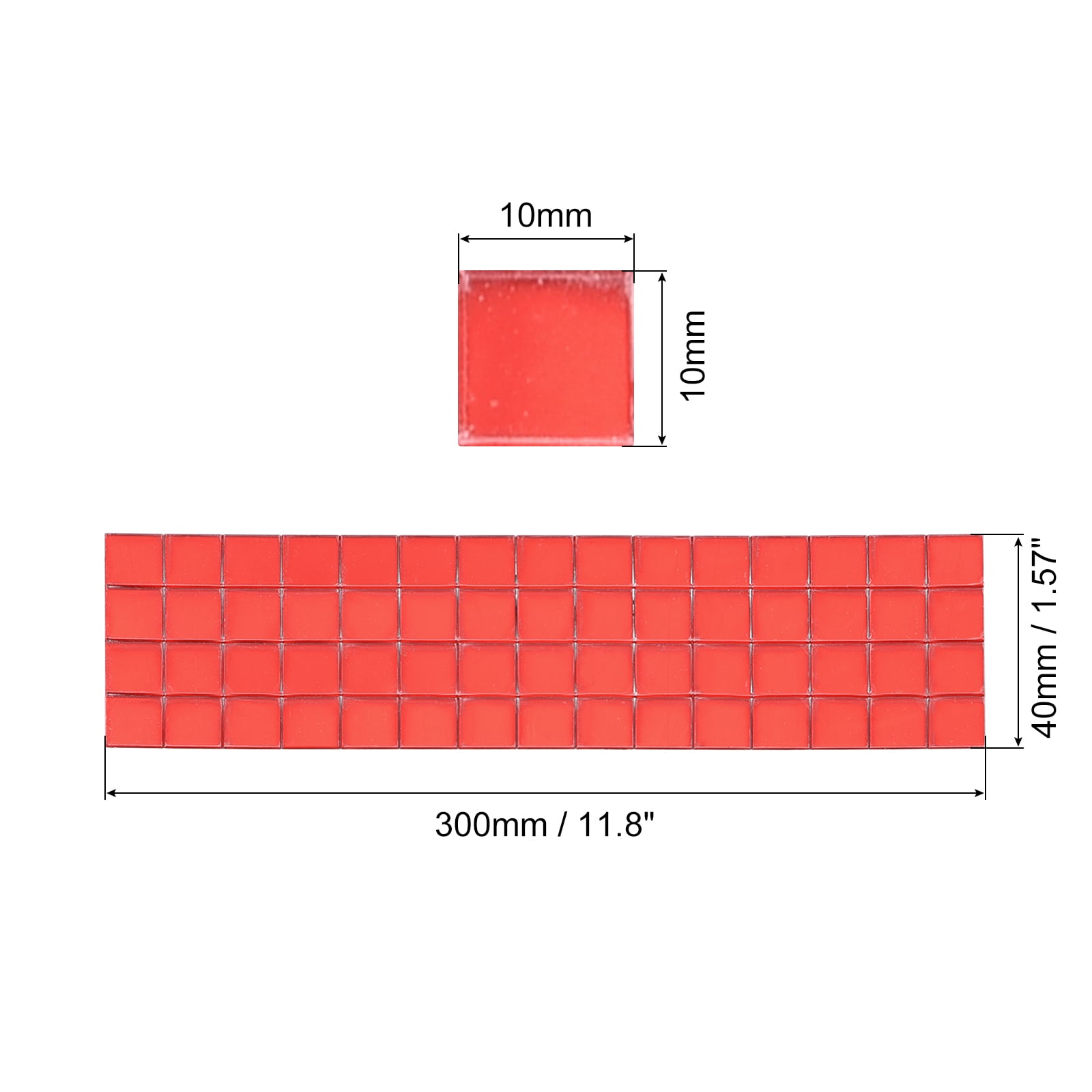 Unique Bargains 600pcs Self-Adhesive Disco Tiles Sticker 10 x 10mm Mini ...