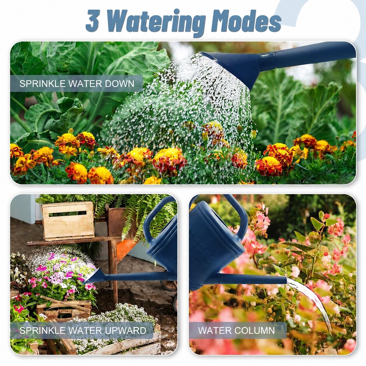 ITOPFOX 2 Gallon Watering Can for Outdoor Plants Large Capacity Garden ...
