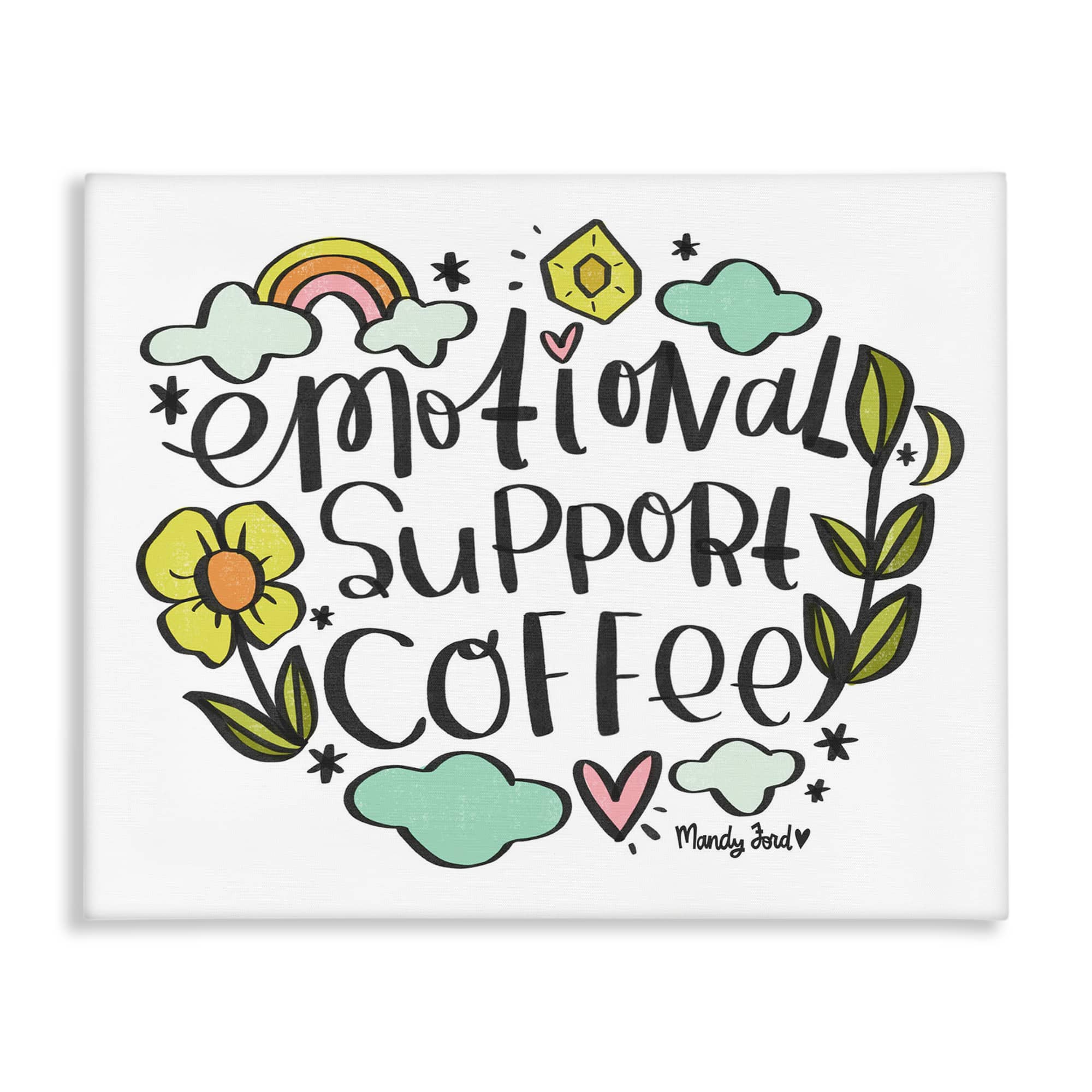 Stupell Industries Motivational Support Coffee Canvas Wall Art By Mandy ...