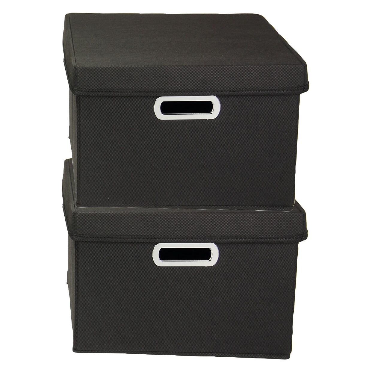 Household Essentials Storage Boxes with Lids 2 Piece Set with Durable ...