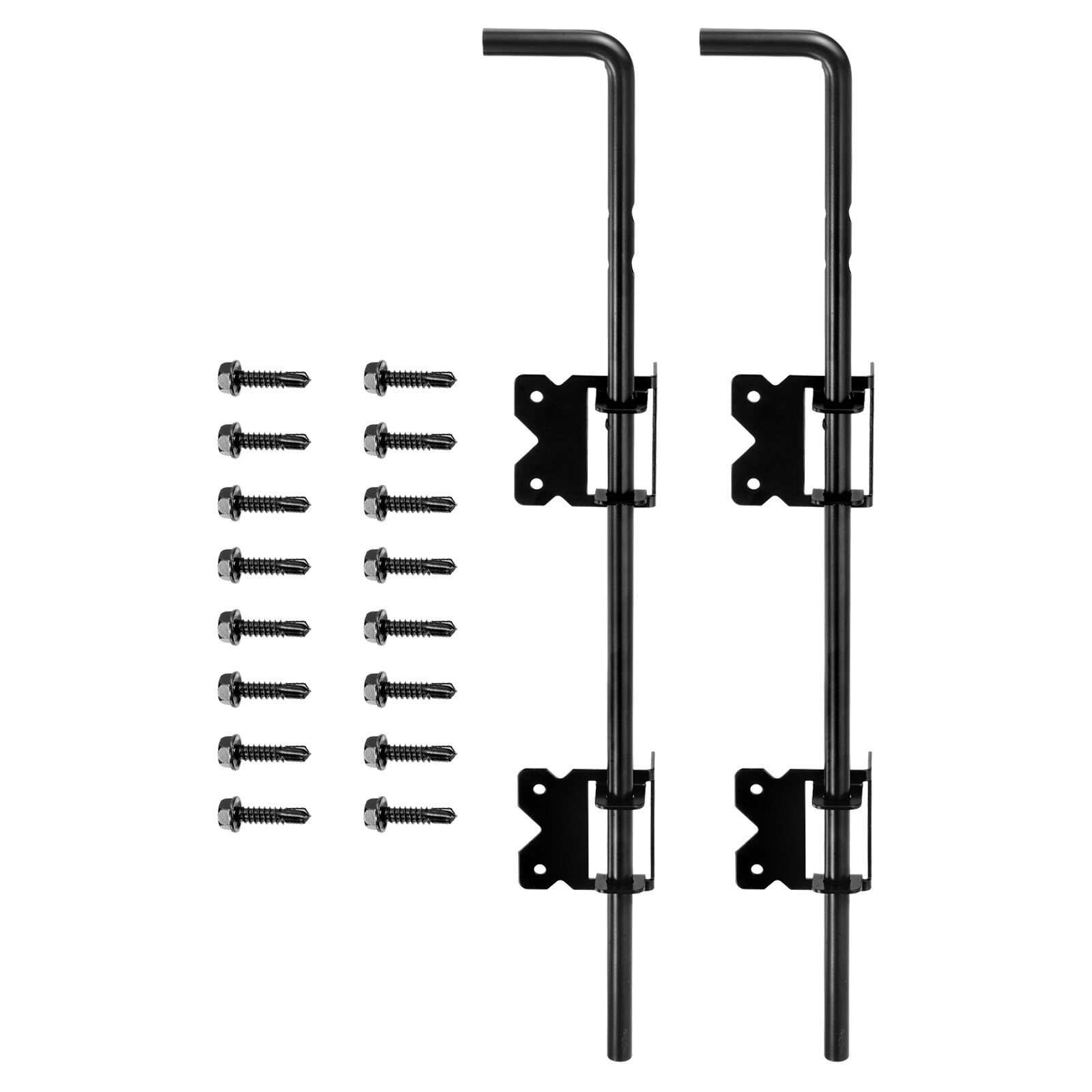 Unique Bargains 24 Inch Cane Bolt Gate Drop Rod 2pcs Steel Gate ...