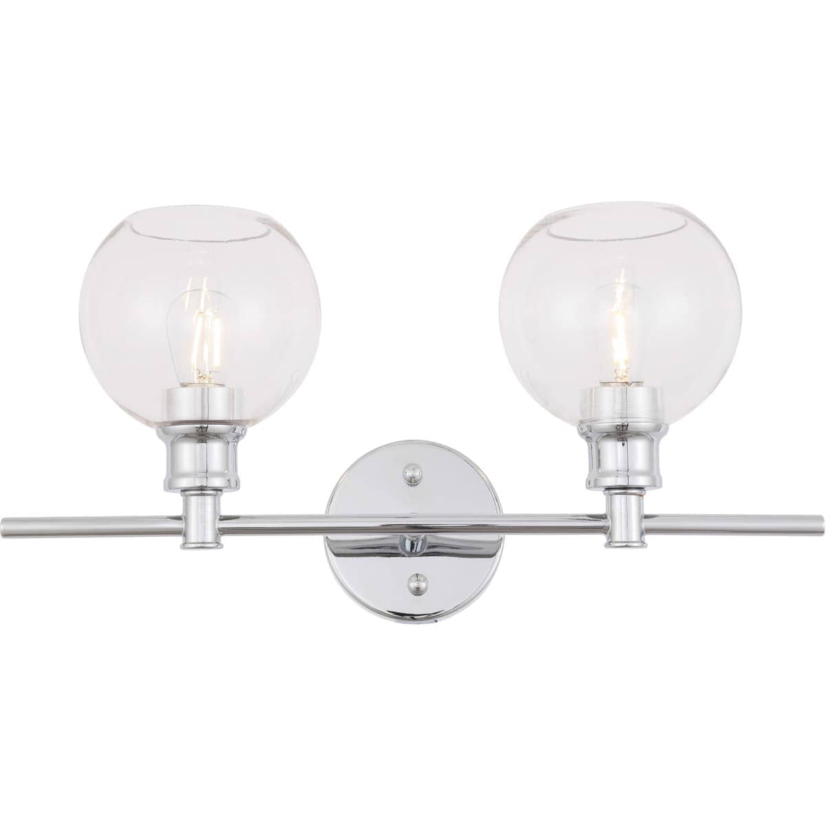 Elegant Lighting Living District LD2314C Collier 2 Light 19 inch Chrome ...