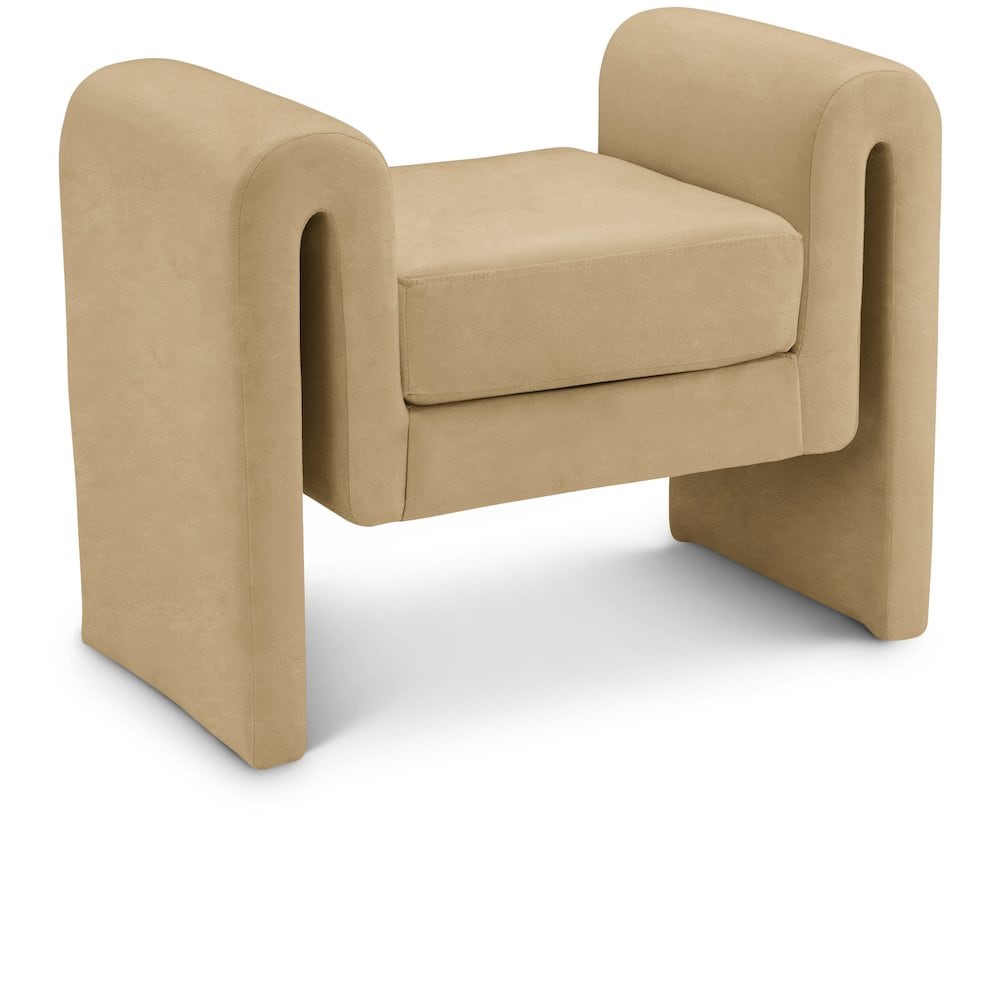 Meridian Sloan Camel Velvet Bench in the Benches department at Lowes.com