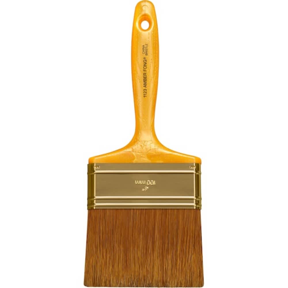 Wooster 4 Wall Soft Brown China Bristle Paint Brush Plastic Handle 1123 ...