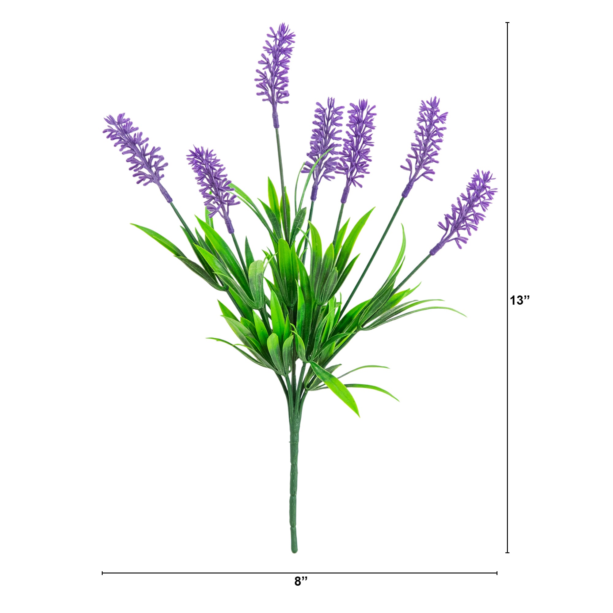 Nearly Natural 14-in UV Resistant Artificial Flowering Lavender Bush ...