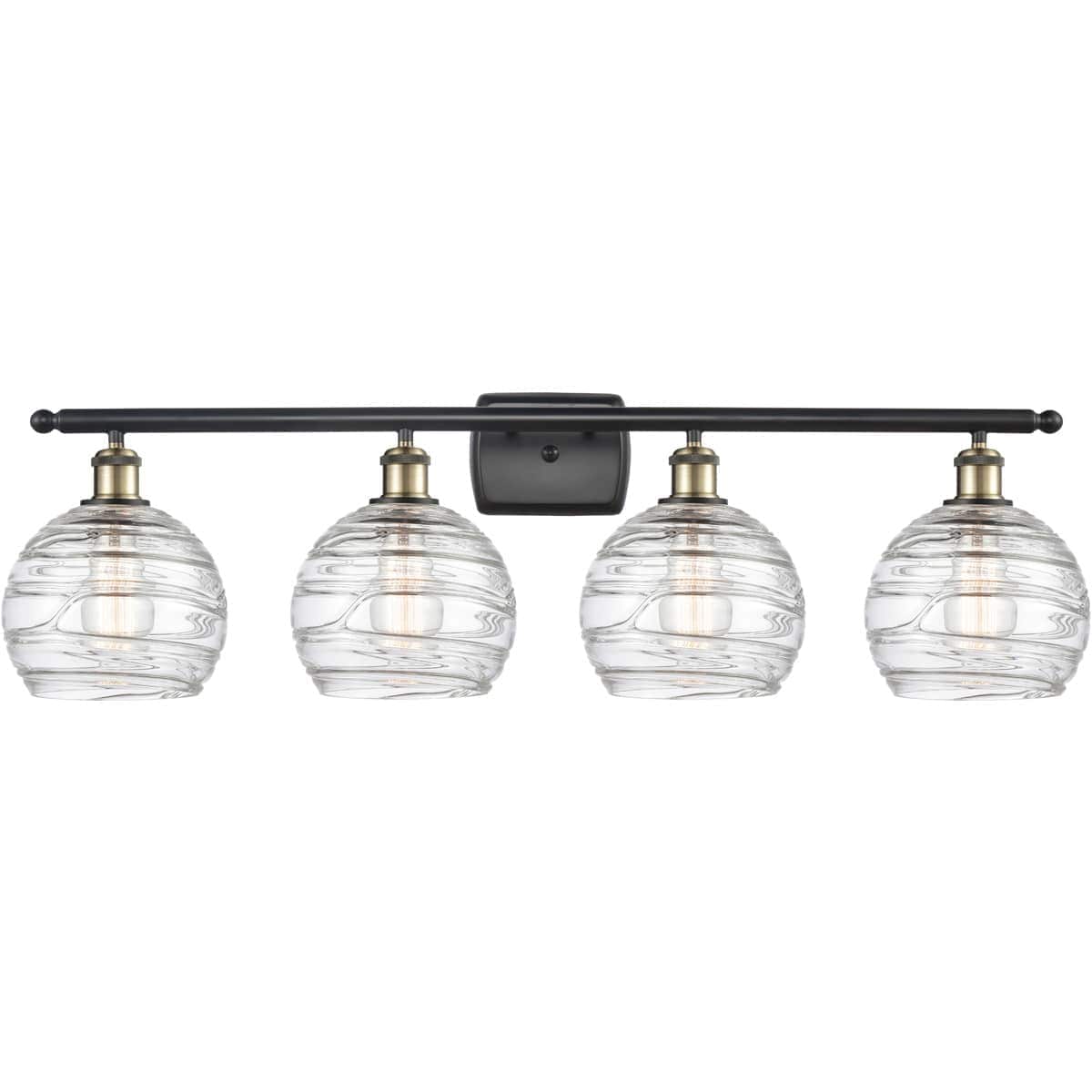 Innovations Lighting 516-4W-BAB-G1213-8 Ballston Deco Swirl Black ...