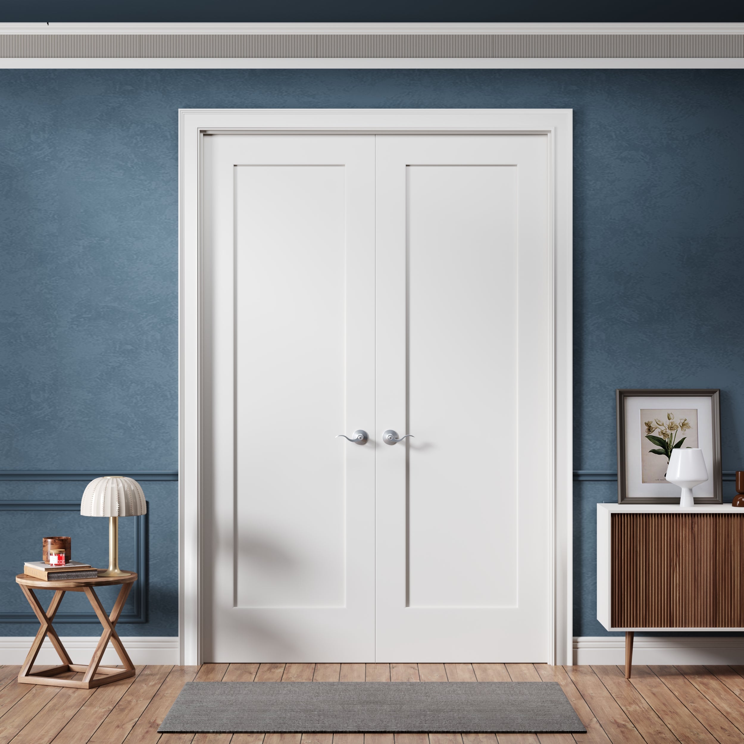 Door Harbor 68-in x 80-in Interior Double Prehung French Door Double ...