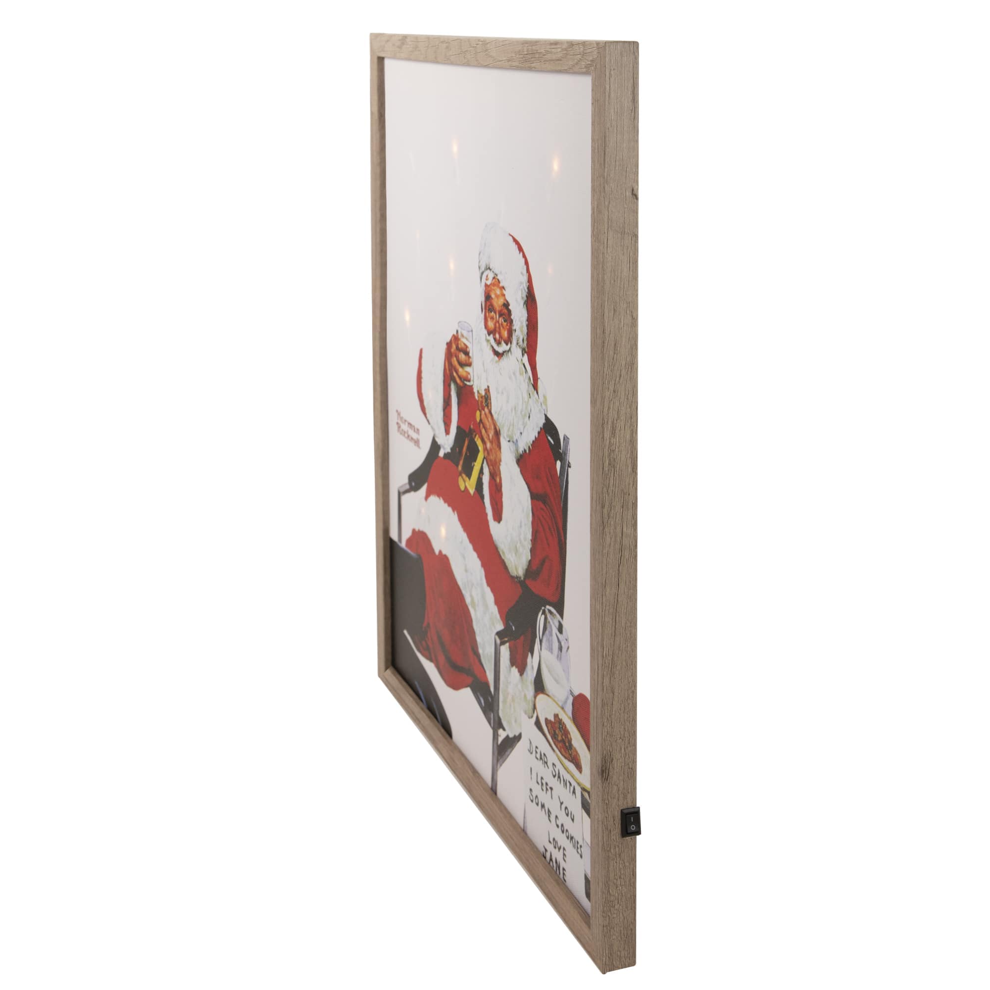 Northlight 19 inch Lighted Norman Rockwell 'Santa Eating Milk and ...