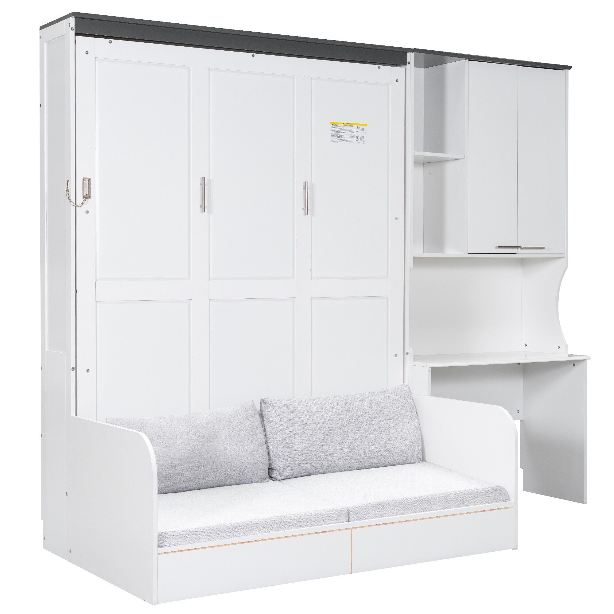 ModernLuxe MultiFunctional Murphy Bed with Sofa Desk and Storage ...