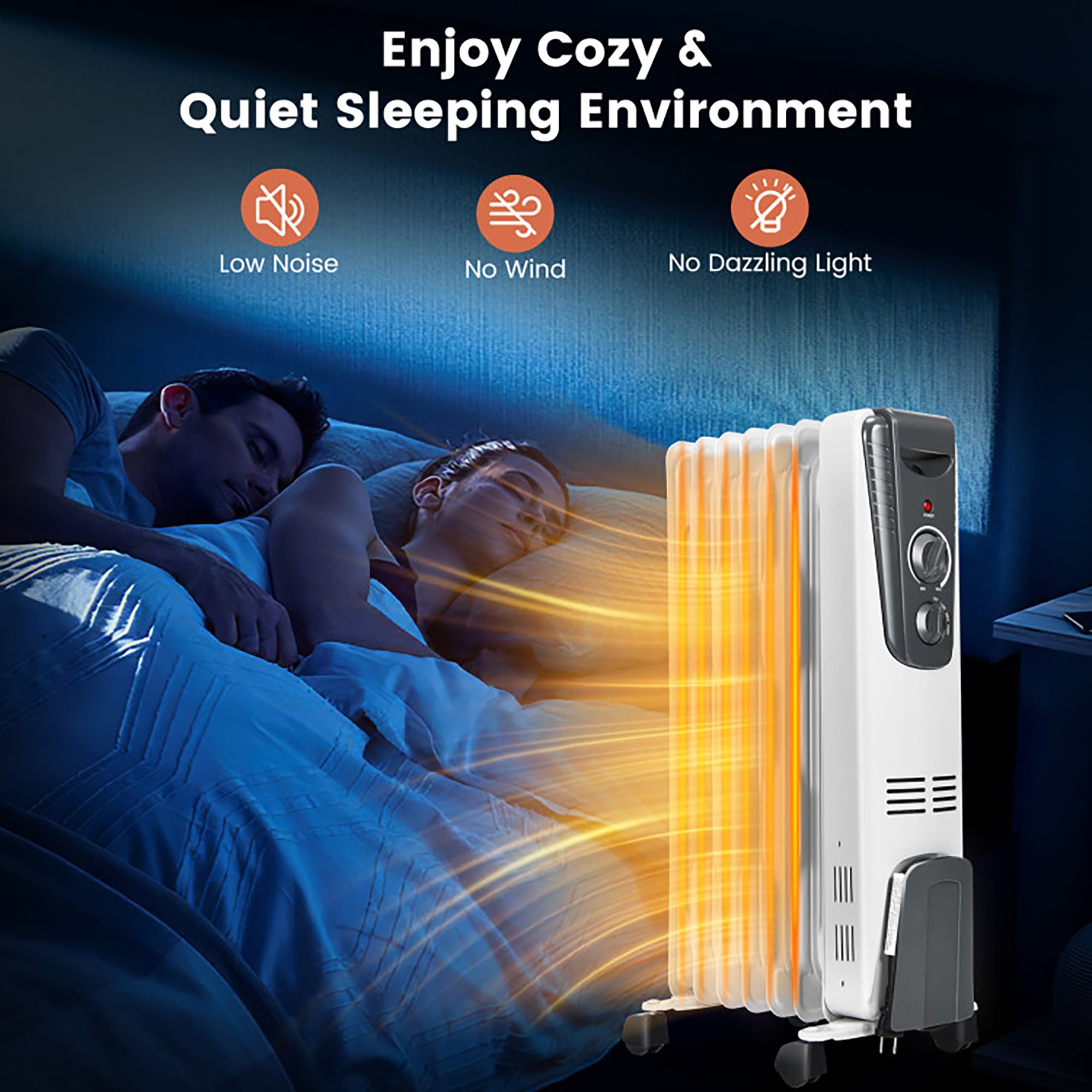 Clihome 1500 -Watt Oil-filled radiant Tower Indoor/Outdoor Electric ...