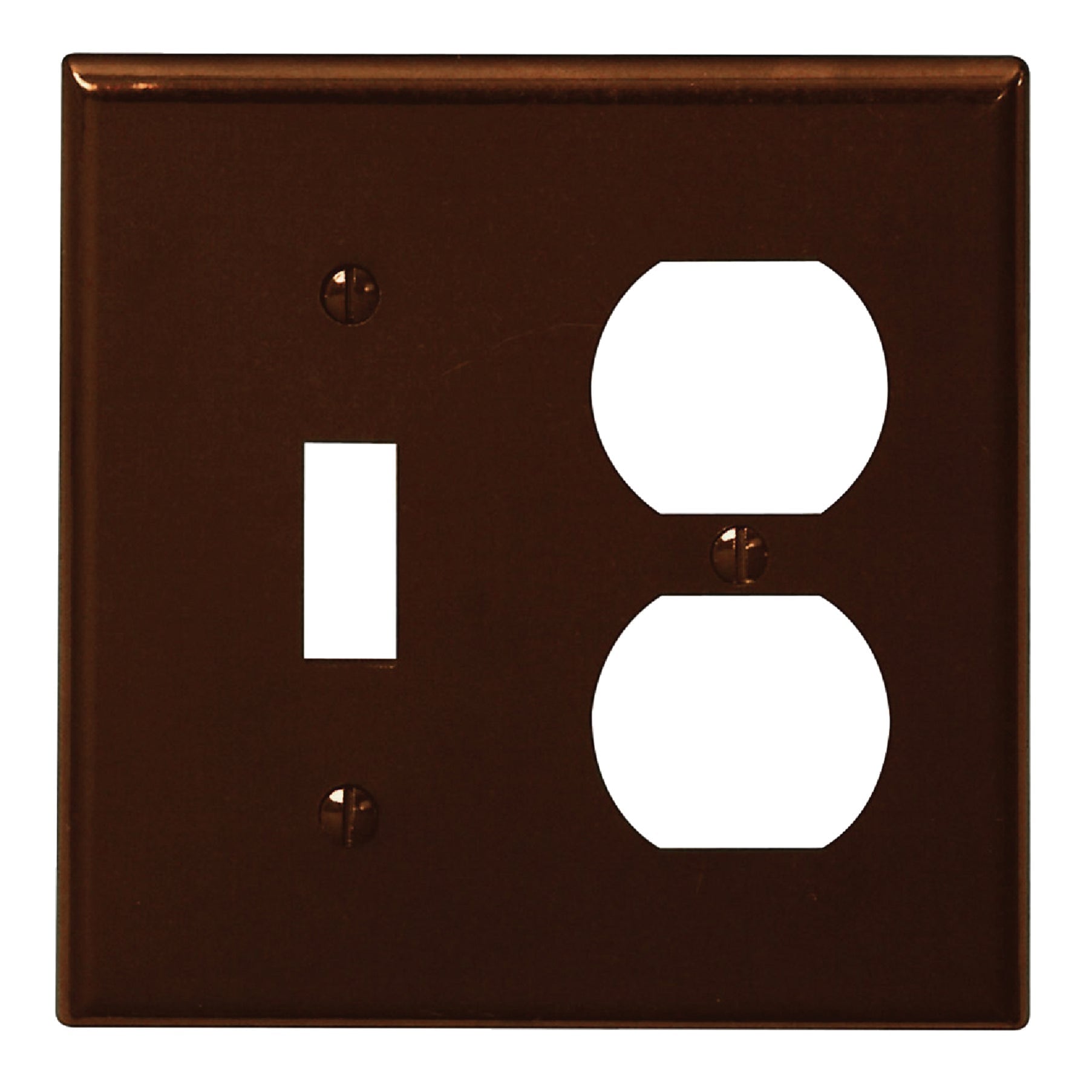 Leviton 001-85005 Double Gang Brown Toggle Duplex Receptacle Wallplate ...