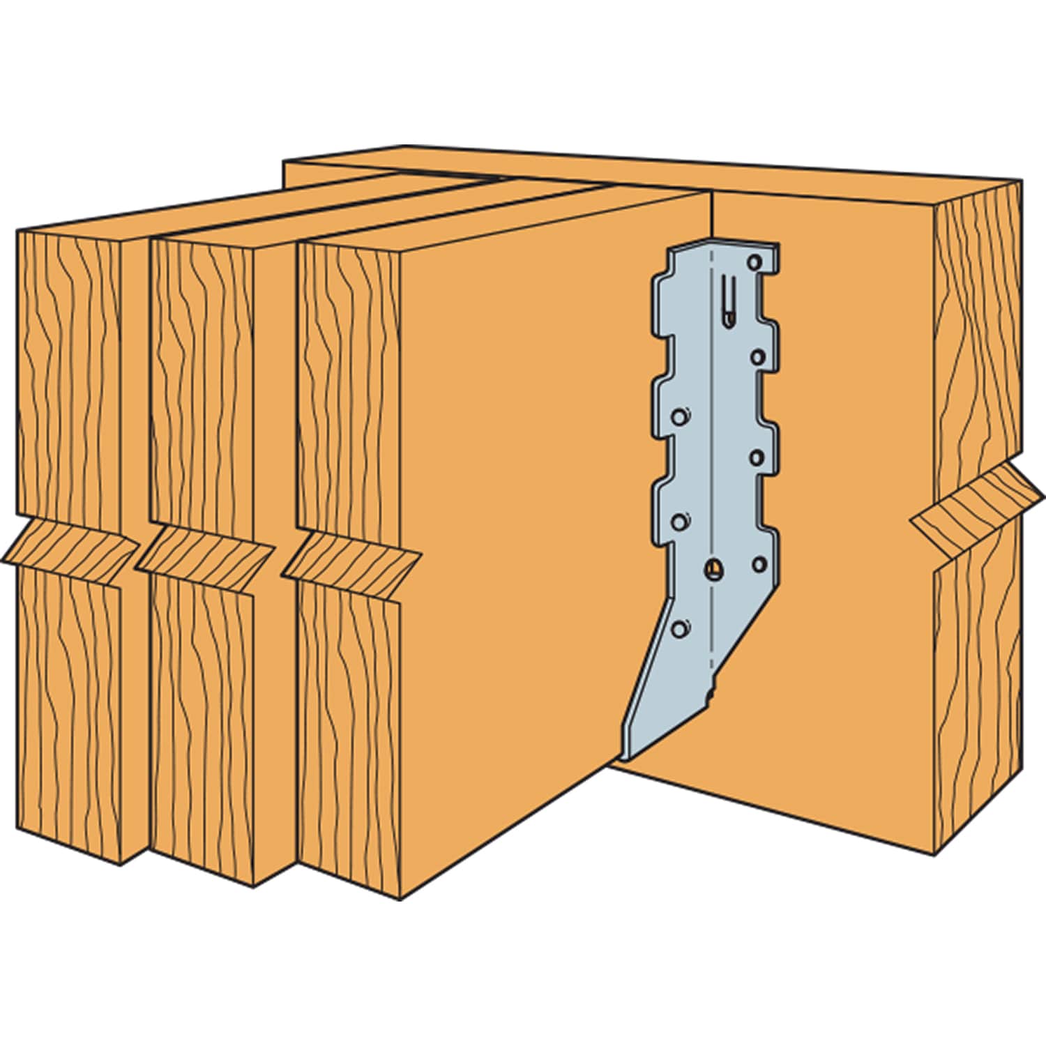 Simpson Strong-Tie LUS 2-in x 10-in Triple 18 -Gauge G90 galvanized ...