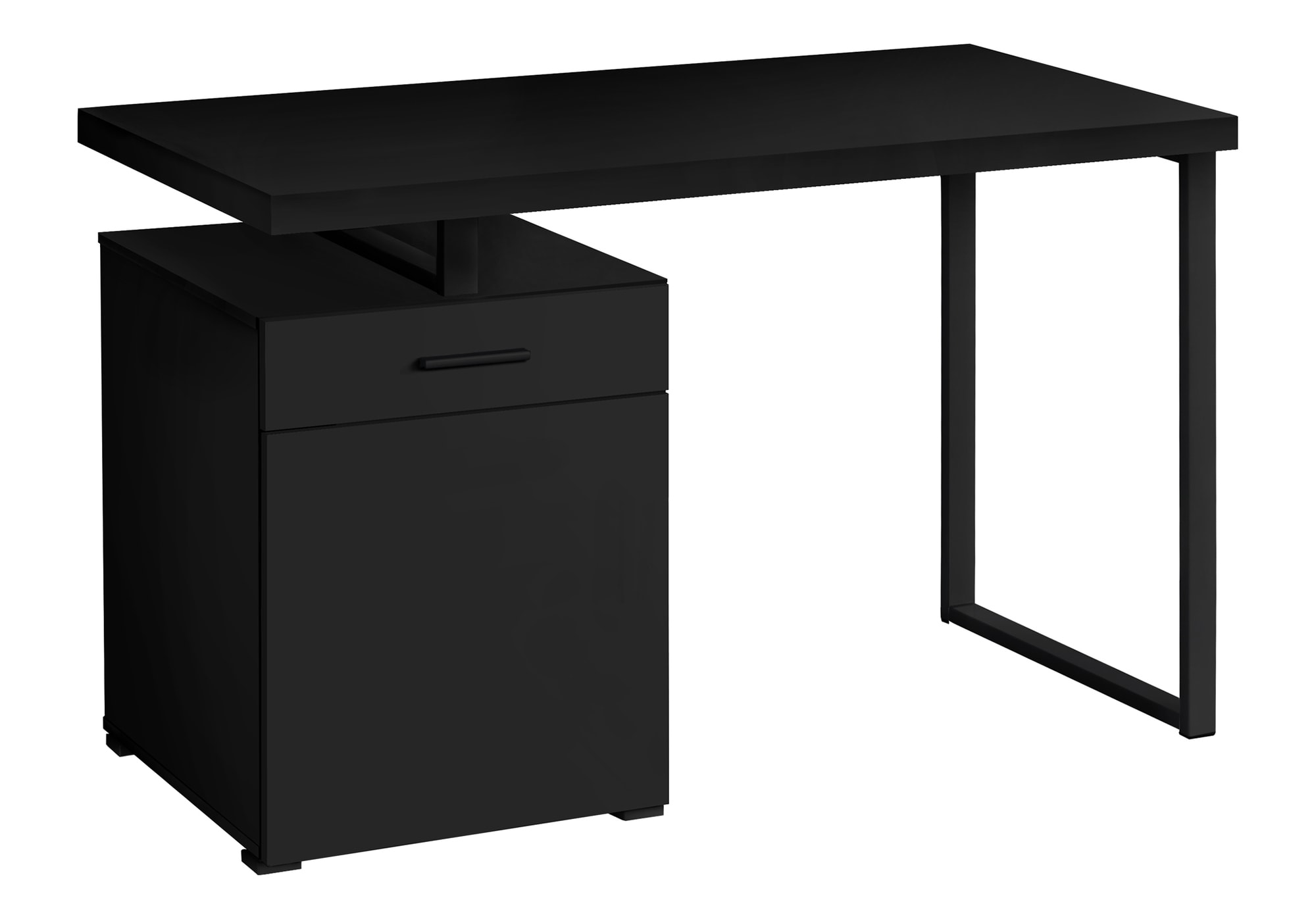 Tatayosi 48 Inch Black Modern Computer Desk with Modular Storage and ...