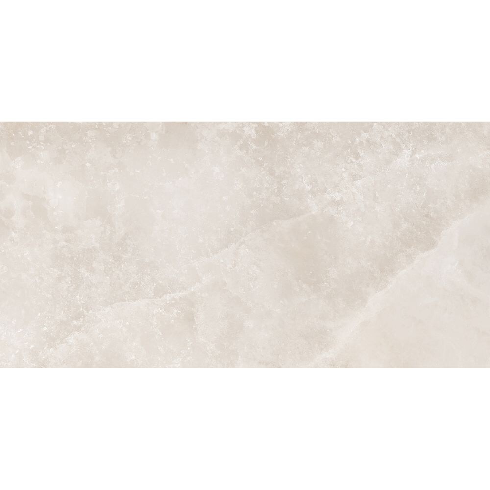 The Tile Life Nimbus Crema 12-in x 24-in Polished Porcelain Marble look ...