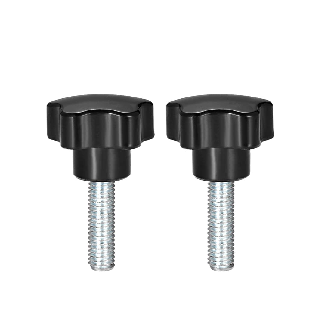 Unique Bargains 2Pcs Star Knob Grip M10 x 25mm Male Thread Steel Zinc ...