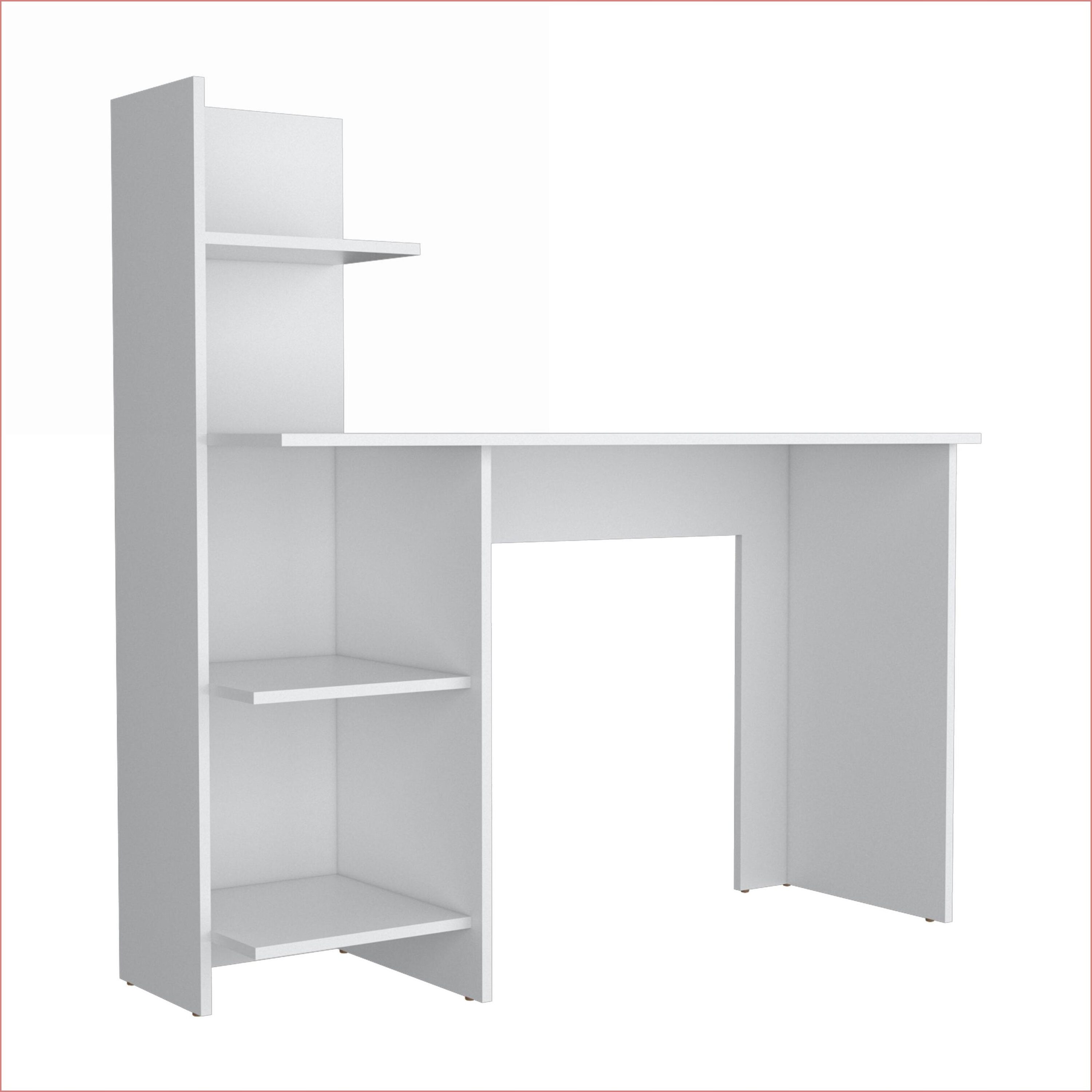 SunJet Desks Modern Writing Desk with 3 Open Shelves 47W x17.7D Top ...