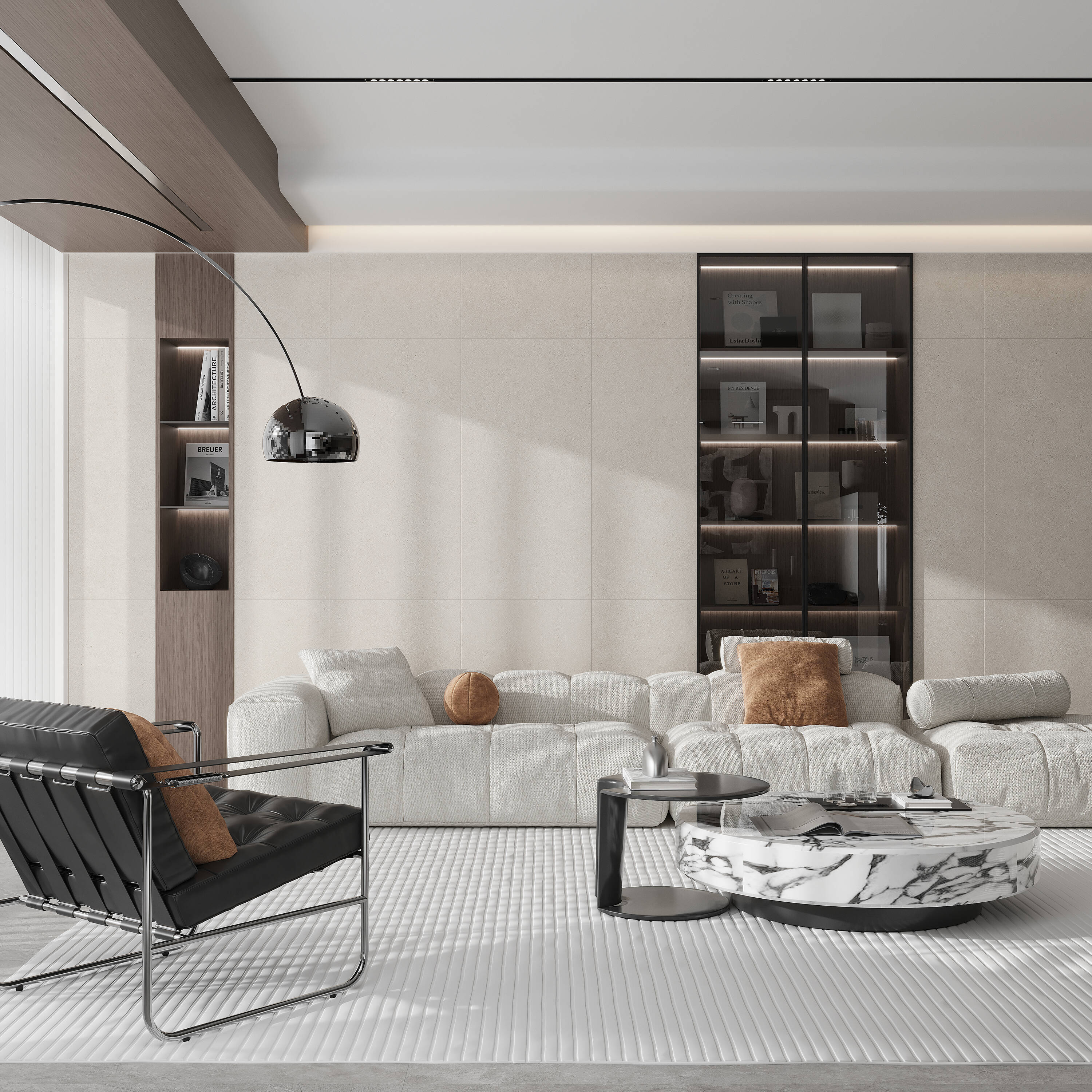 Apollo Tile Imprint 24x48 Limestone Beige Ceramic Large Format Plain ...