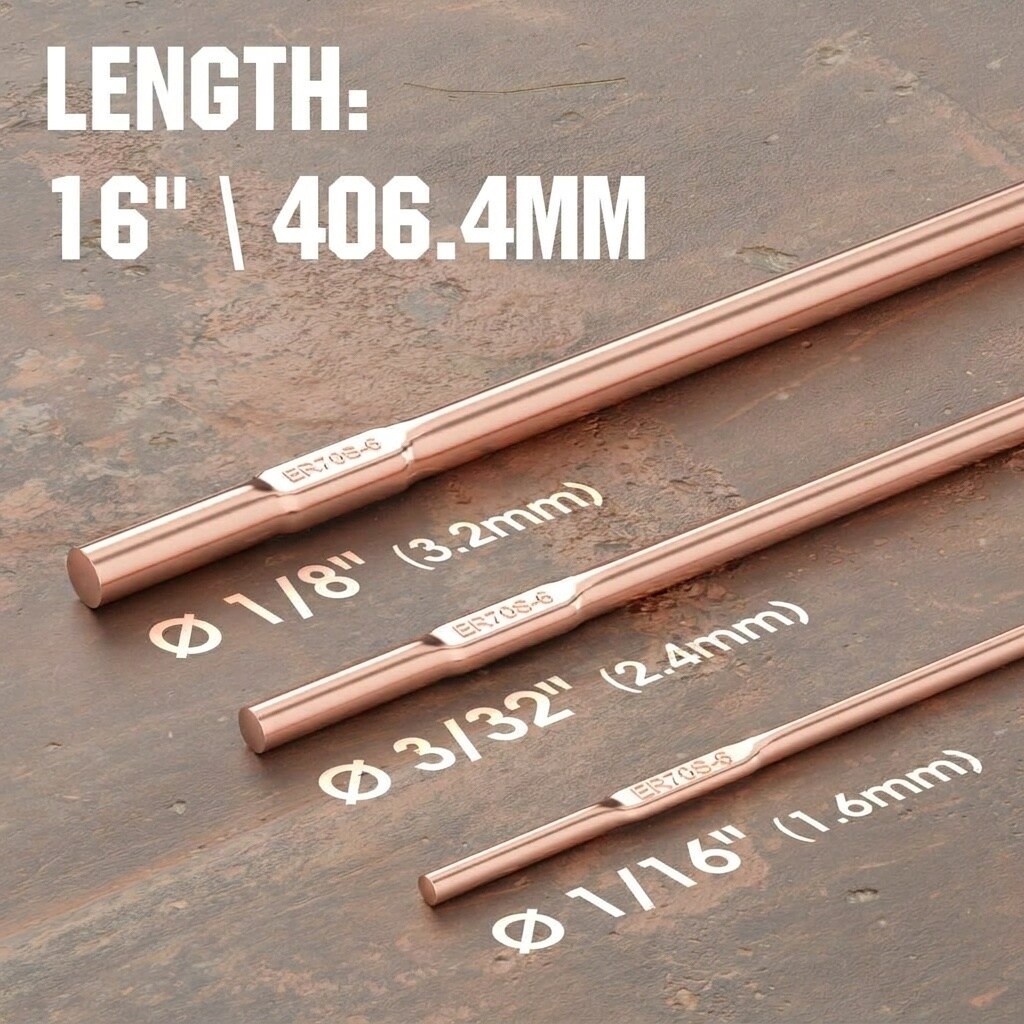 Misopily ER70S6 Mild Steel TIG Welding Rod 1/16 in x 16 in 5 lb Pack ...