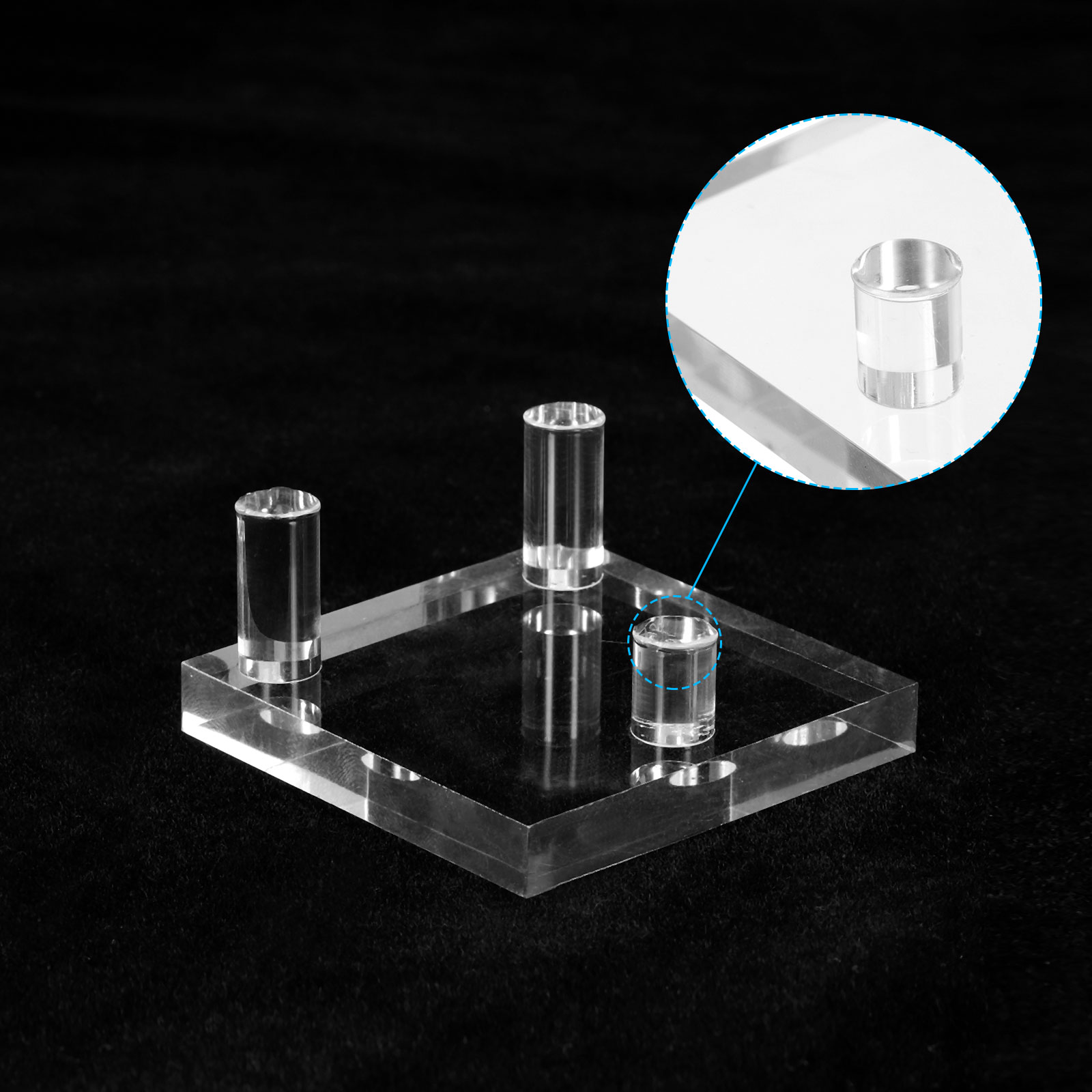 PATIKIL 2x2x1inch Acrylic Display Stands 4pcs Display Easel Holder ...