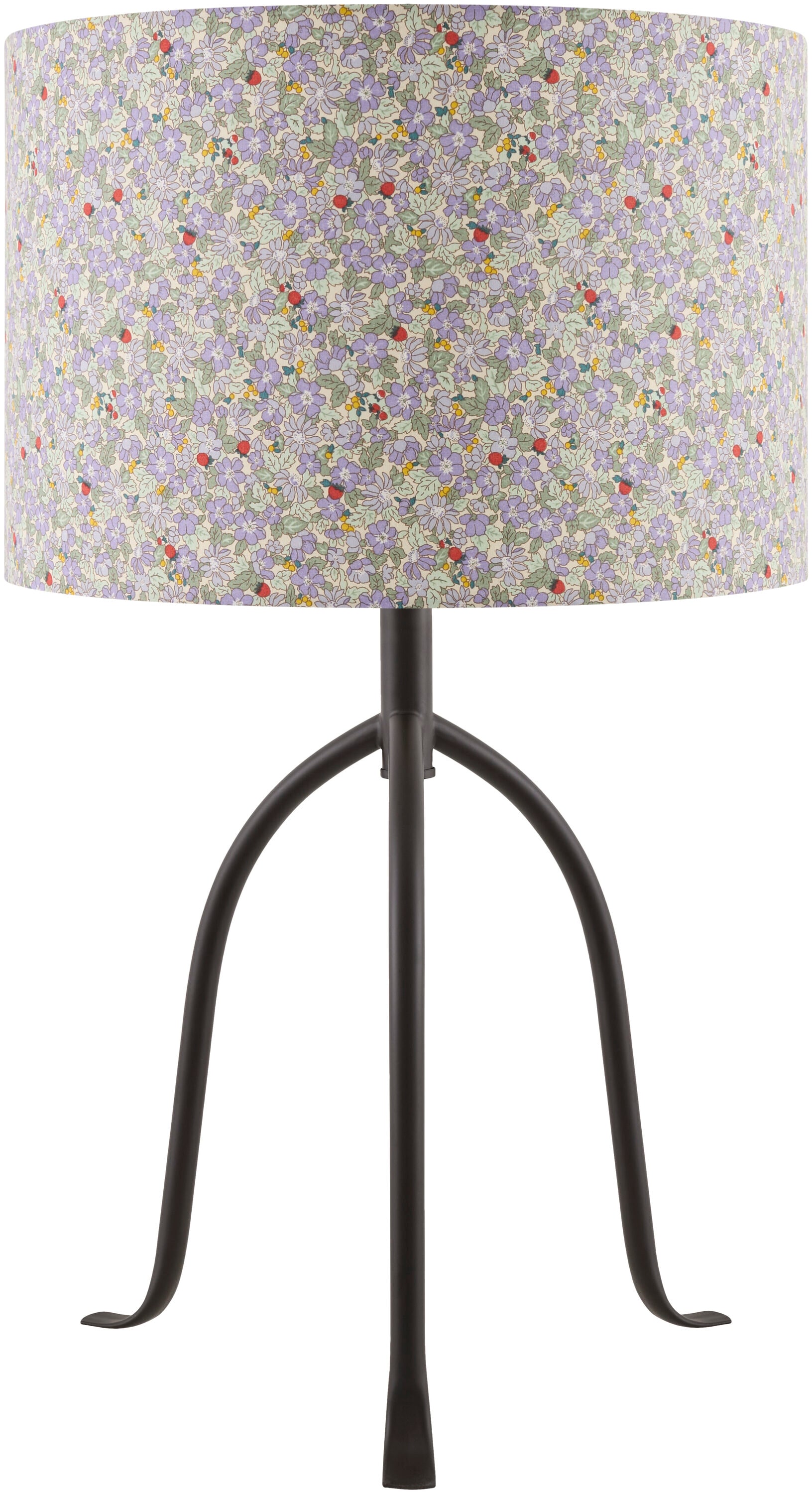 Livabliss Floriva 25-in Purple/Black On/Off switch Table Lamp with ...
