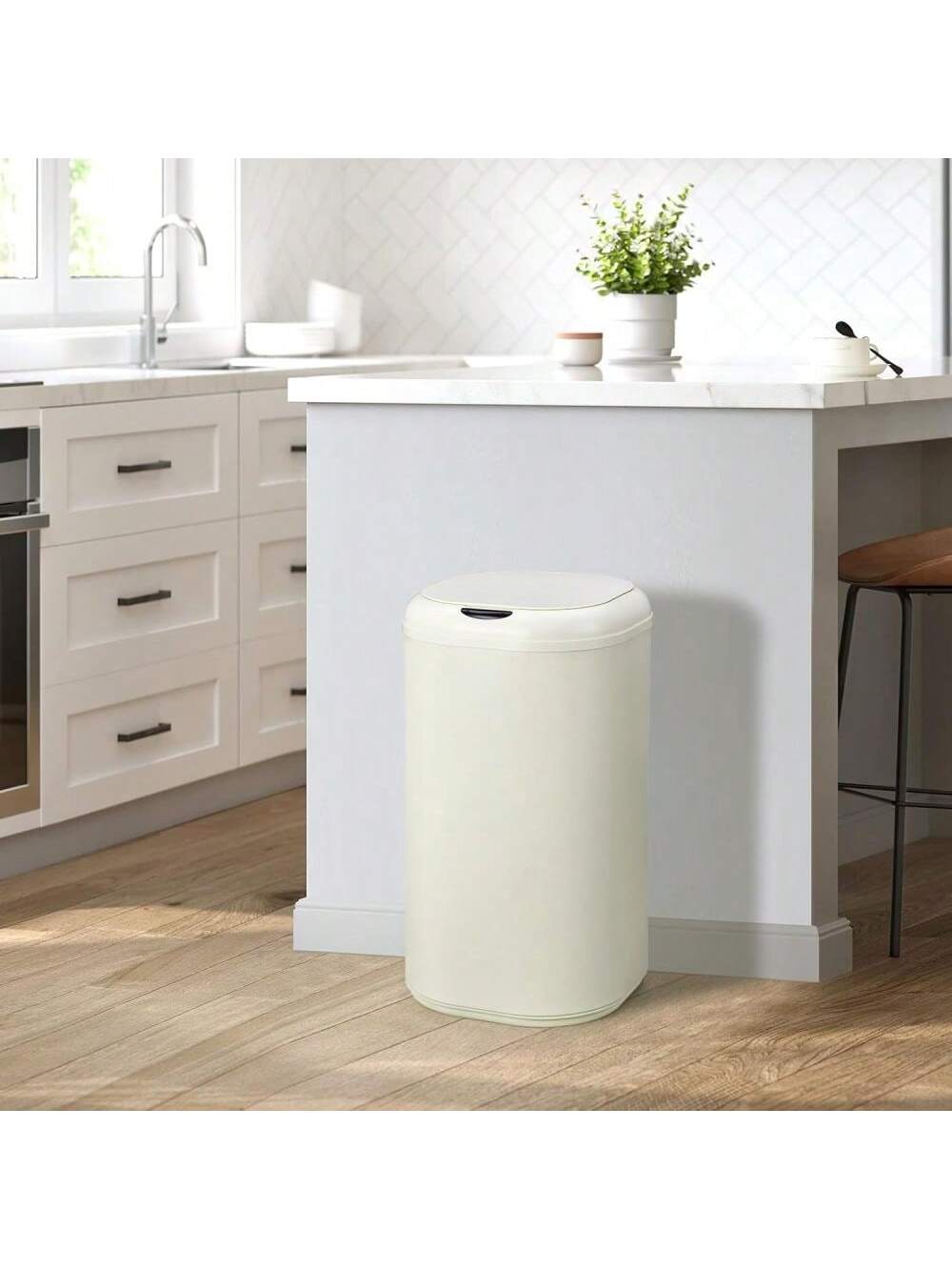Qeetex 8 Gallon Motion Sensor Trash Can With Lid. Automatic Kitchen ...