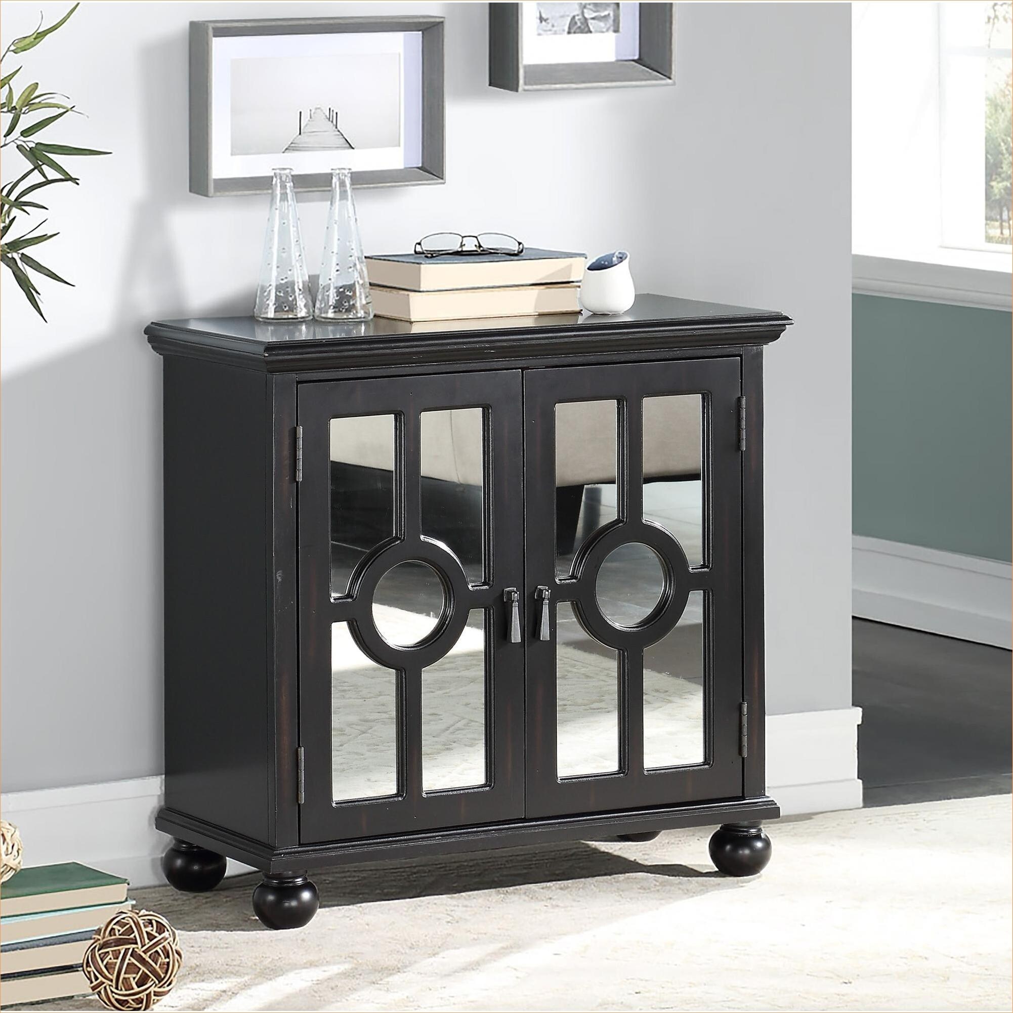 Watnature Deep Black Wood Accent Storage Chest for Living Room and ...