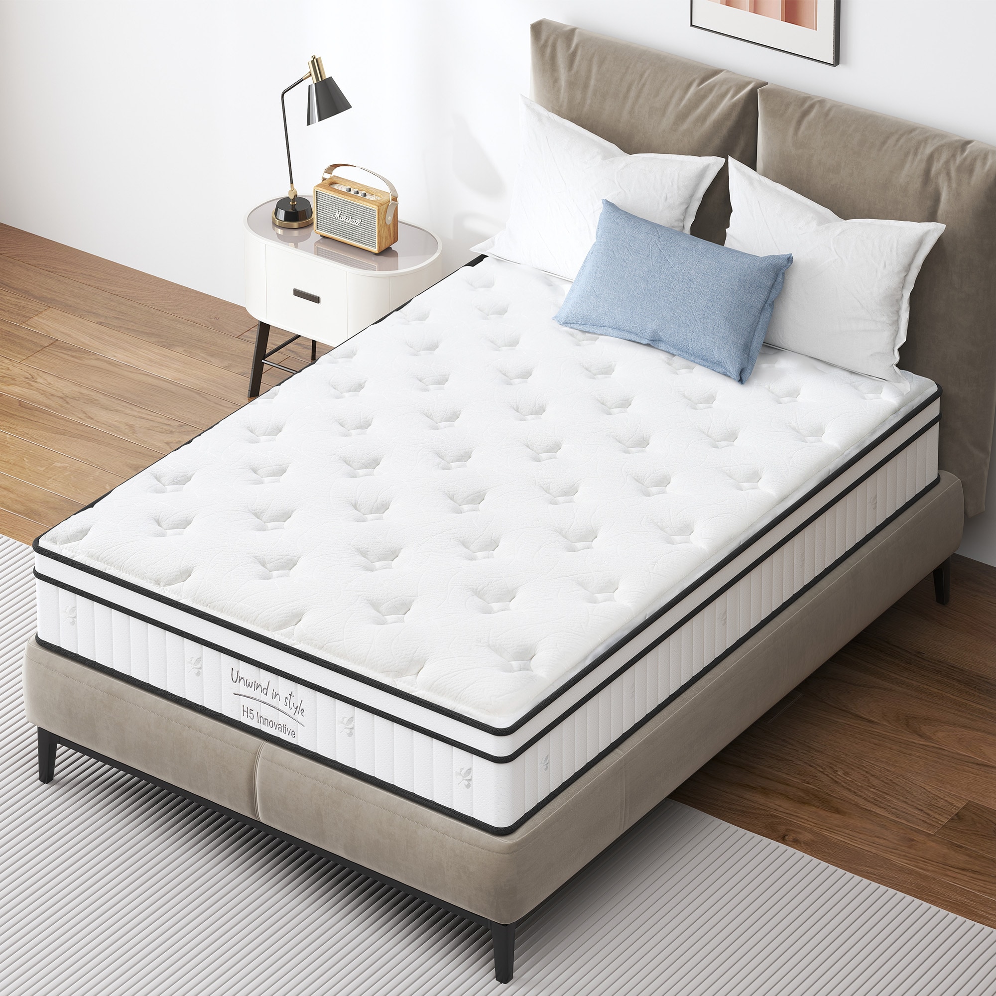 Volenca 10-in Hybrid Memory Foam and Pocket Spring Mattress with ...