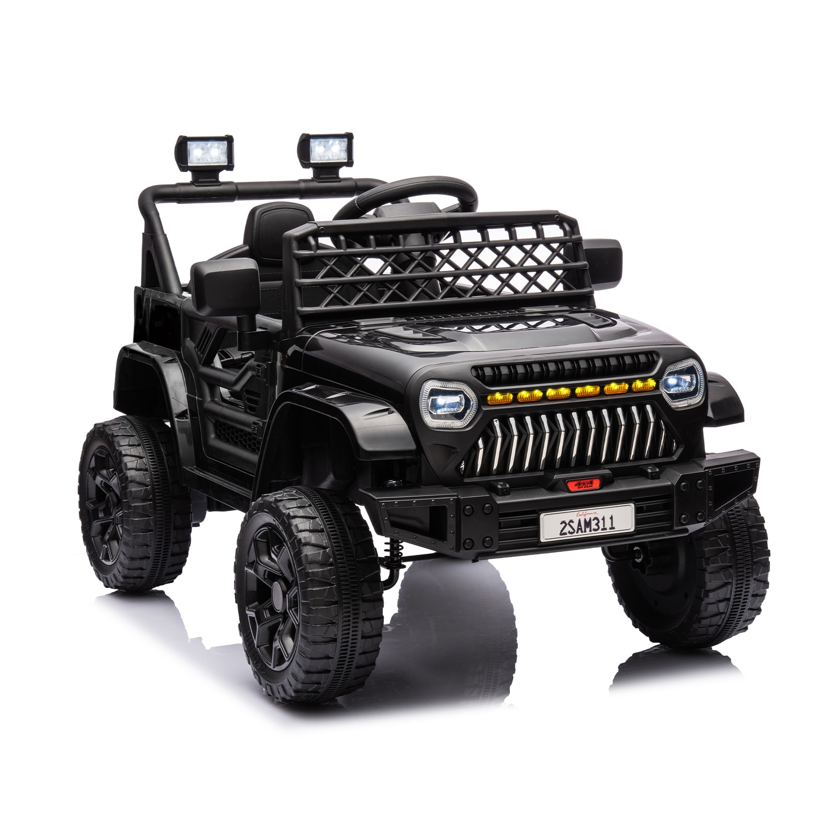 Der Rose 12V Electric Kids Truck With Remote Control Led Lights Music ...