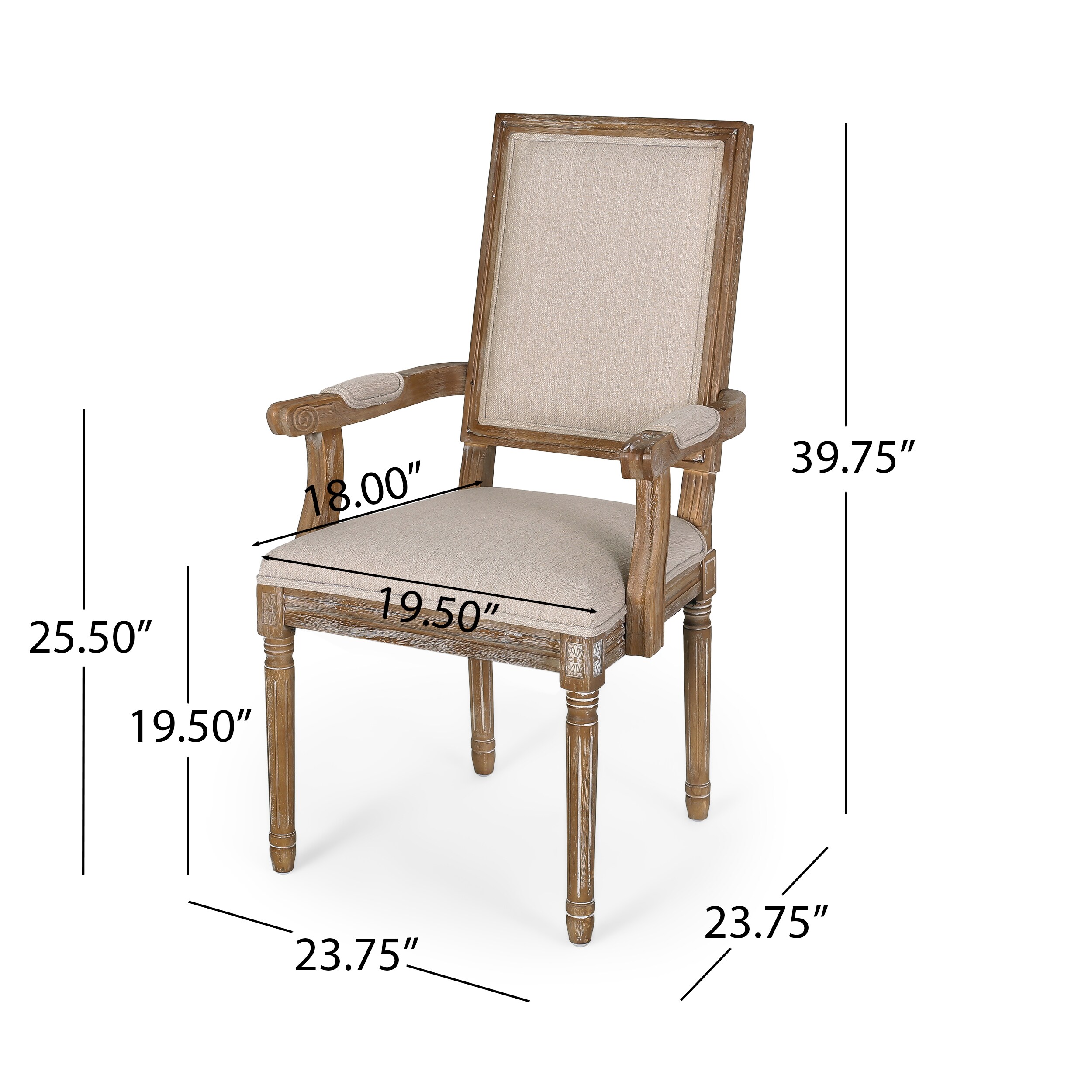 Christopher Knight Home Maria French Country Wood Upholstered Dining ...