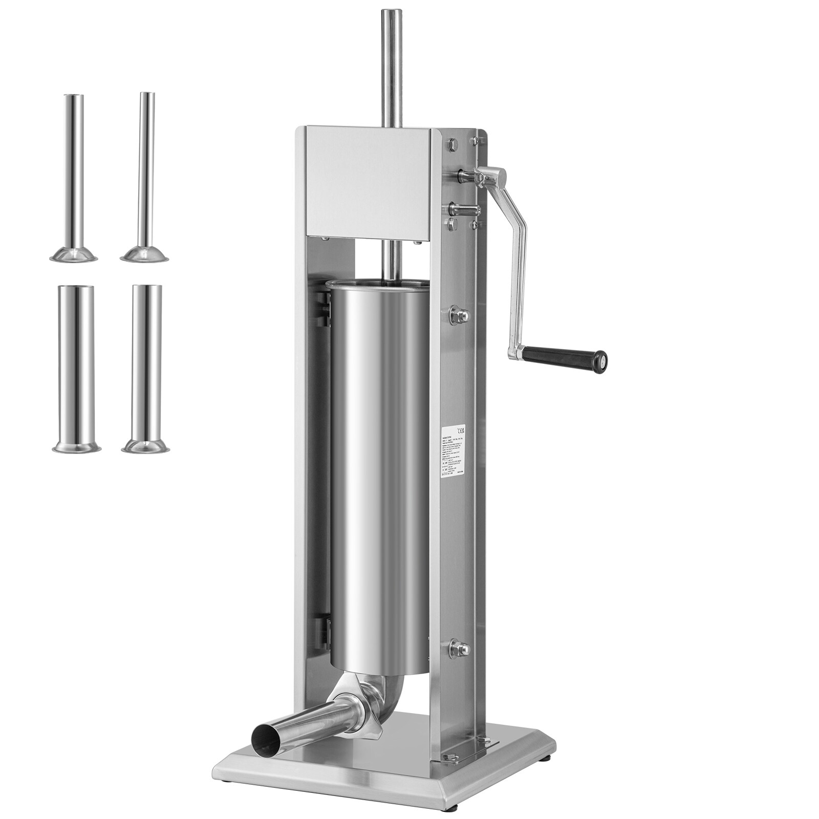 VEVOR Food grade SUS 304 7 L Vertical Sausage Maker Sausage Stuffer in ...