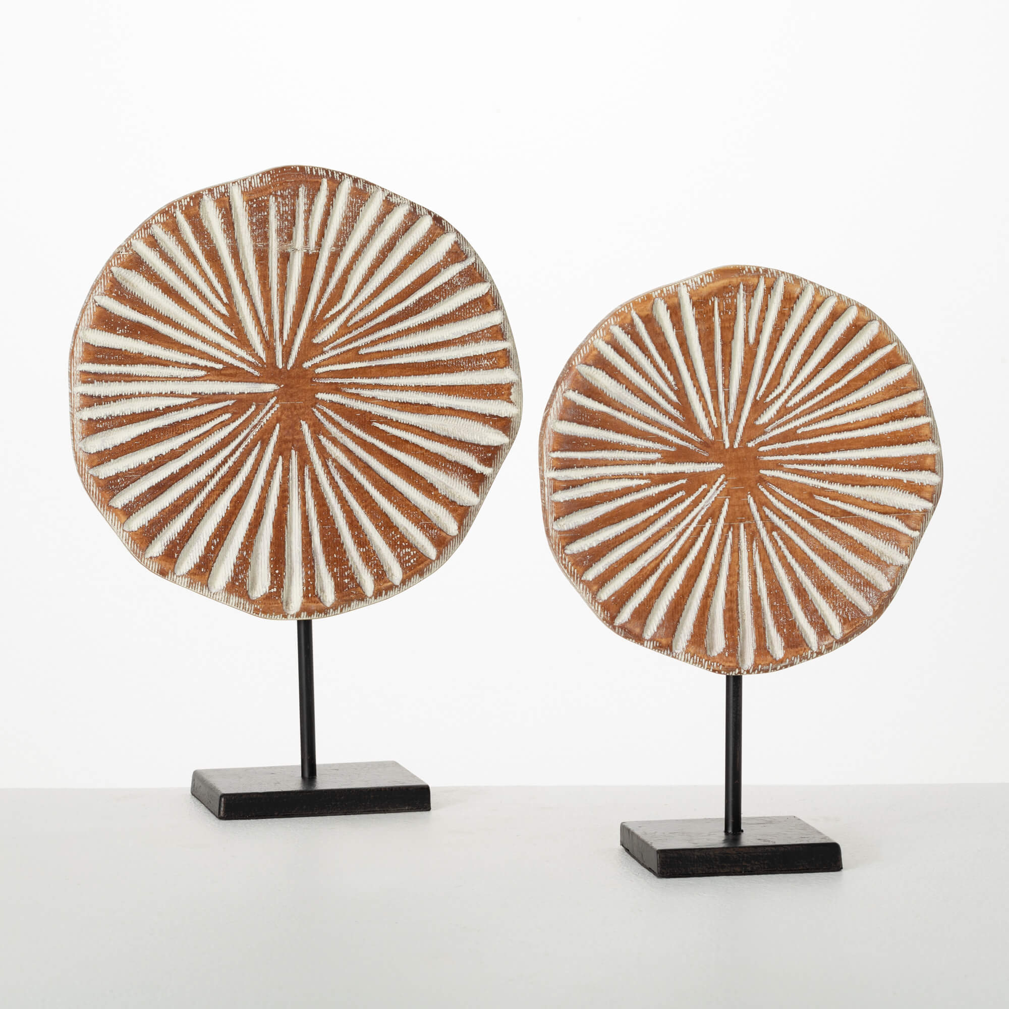 Sullivans 2-Pack Brown Wood Modern Decorative Object N2981 at Lowes.com