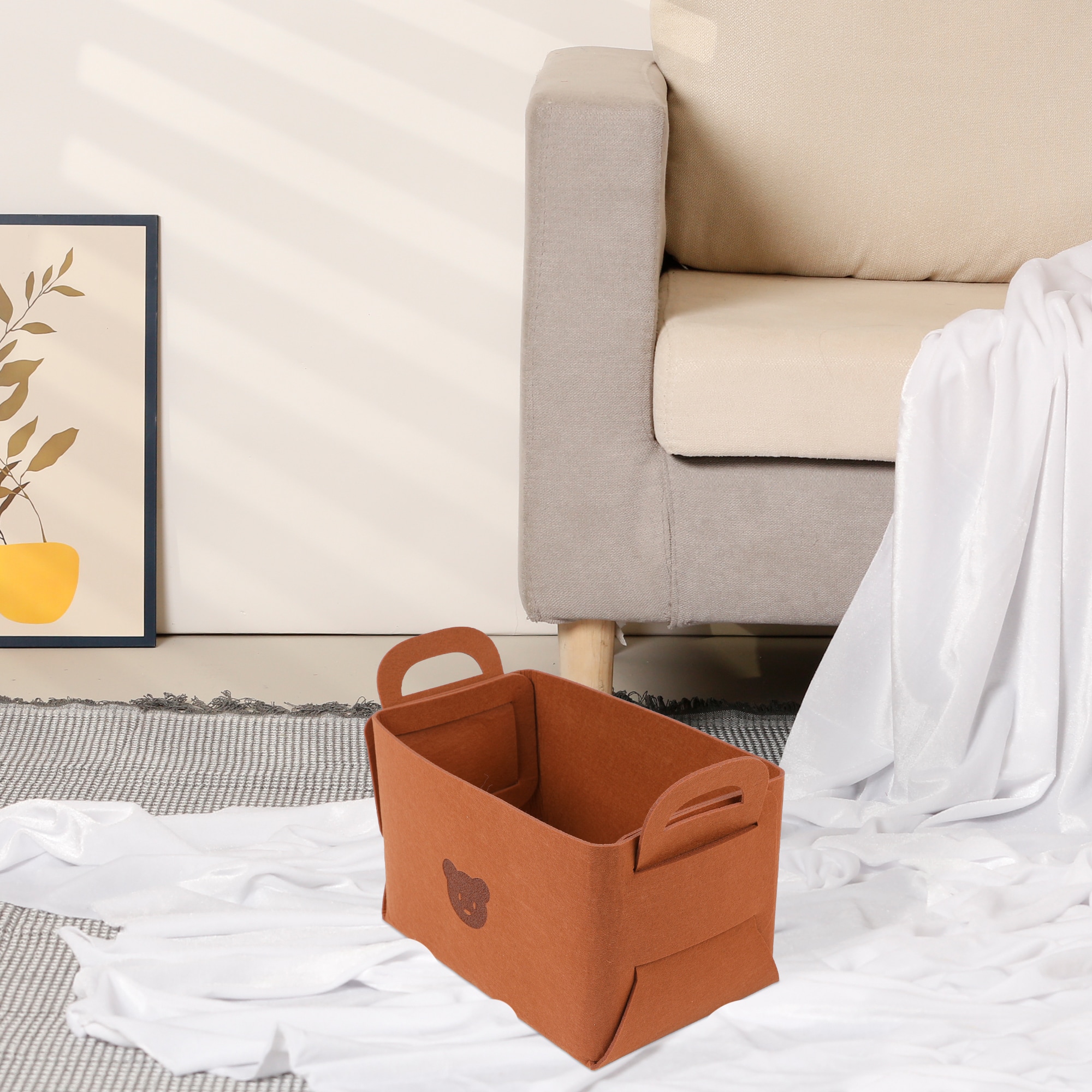 Unique Bargains 3pcs Storage Cube Self-supporting Storage Bin with ...