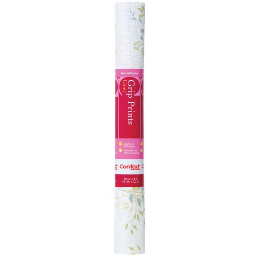 Con-Tact Grip Prints 4 ft. L X 18 in. W Aspen Aloe Non-Adhesive Shelf ...