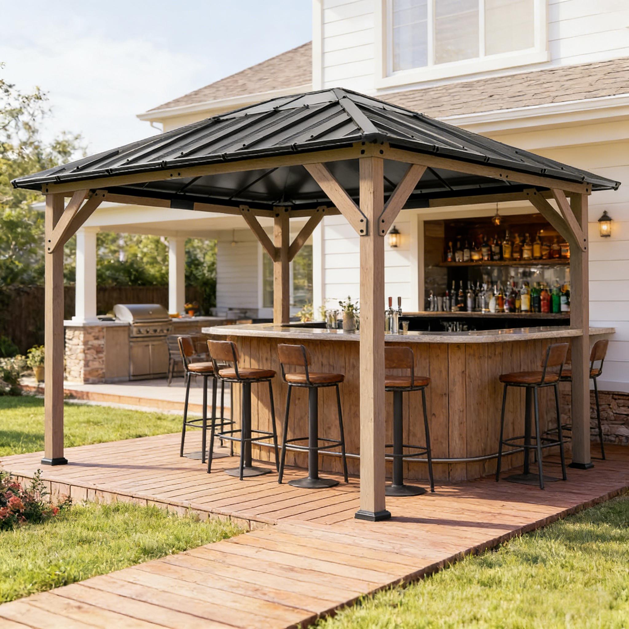 LUXEYARD Spacious Outdoor GazeboHardtop Gazebo in the Gazebos ...