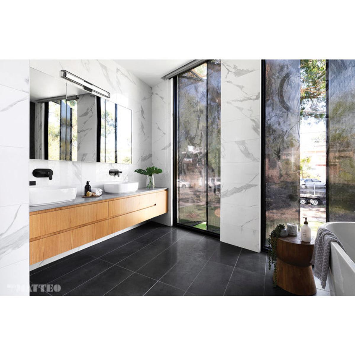 Matteo Lighting S02335MB Flannigan LED 3538 inch Matte Black Bath ...