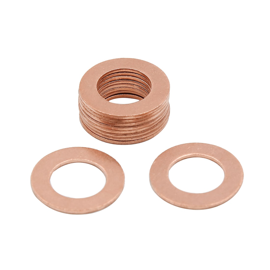 Unique Bargains 12mm Inner Dia Copper Crush Washers Flat Car Sealing ...