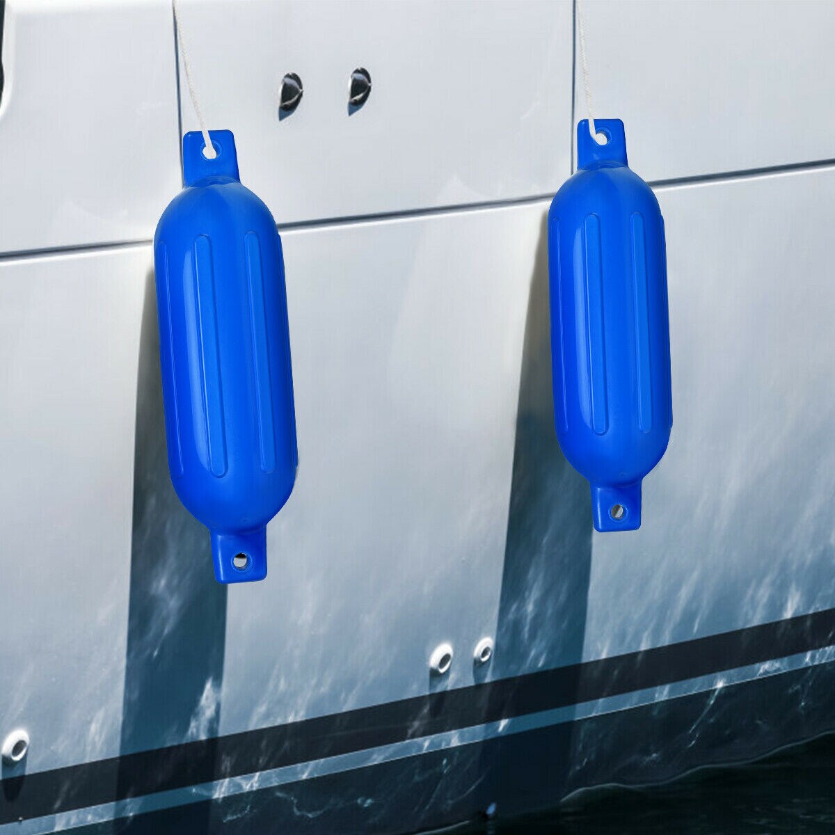 Slickblue PVC Boat Dock Fenders 4 Pack with Reinforced Eyelets for ...