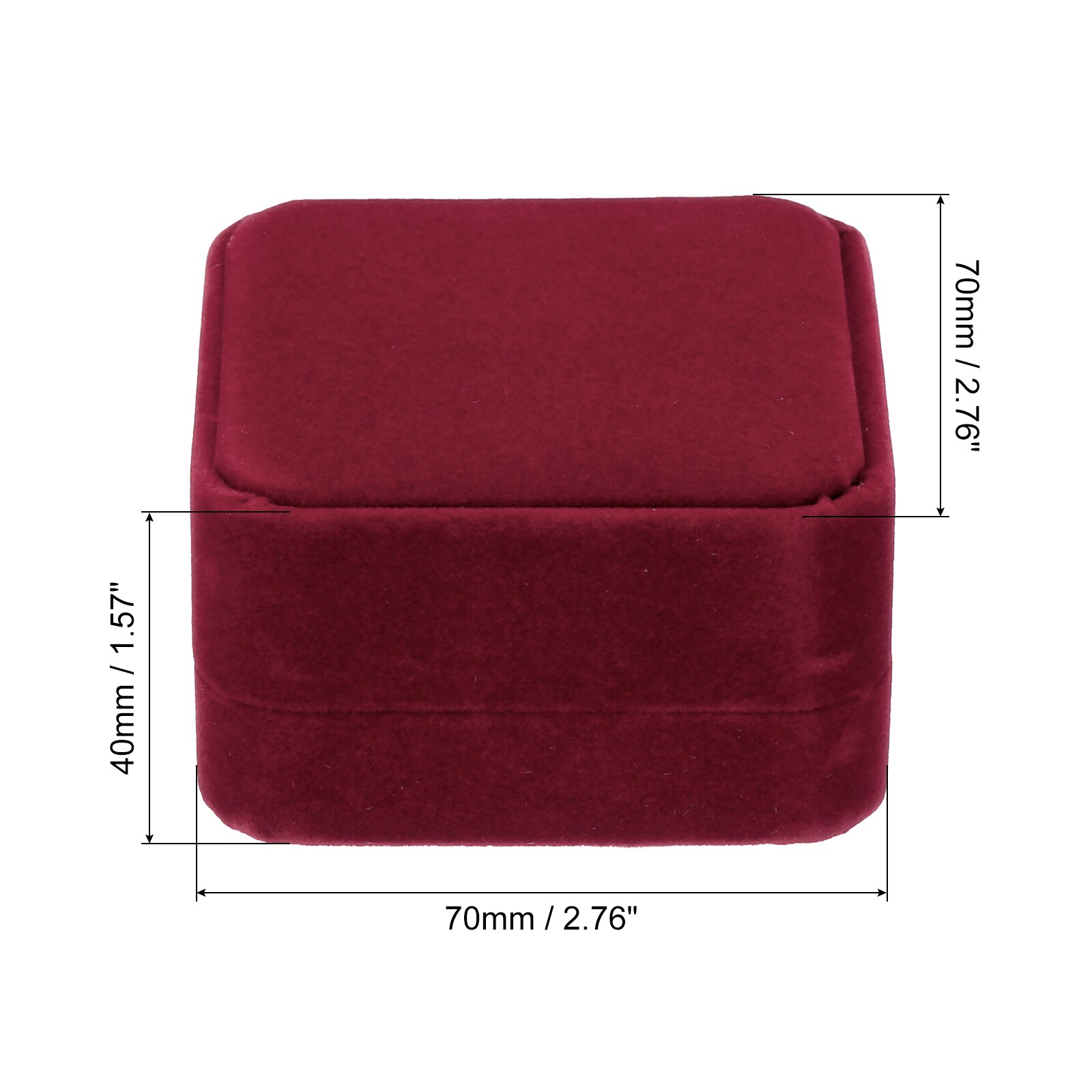PATIKIL Velvet Ring Box 2pcs Double Slot Wedding Ring Box Vintage ...