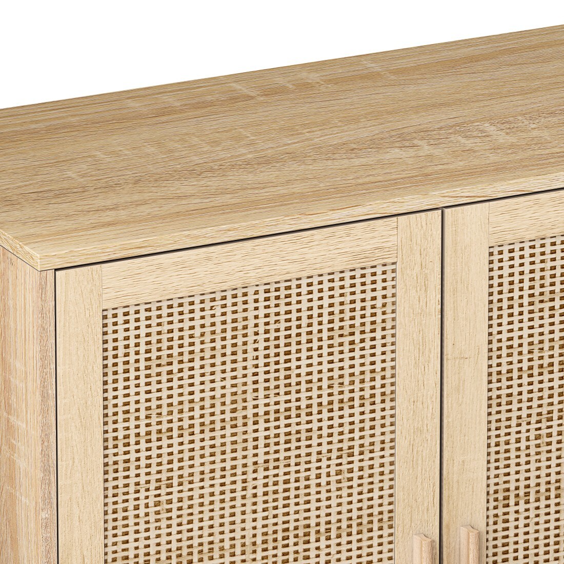Huluwat Elegant and Functional 4-Door Rattan Decorative Storage Cabinet ...