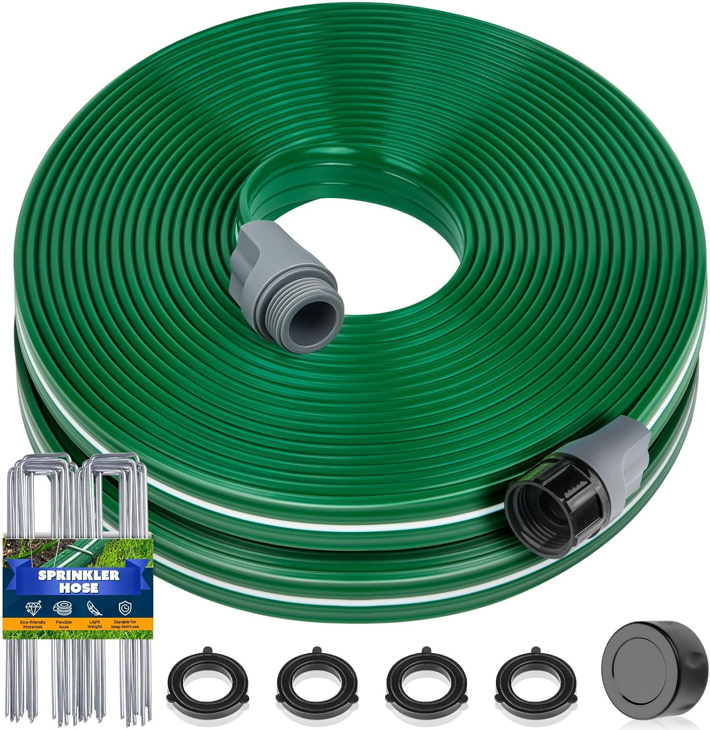 Jin&Bao Sprinkler Hose with Holes 50FT Heavy Duty Watering Garden Hose ...